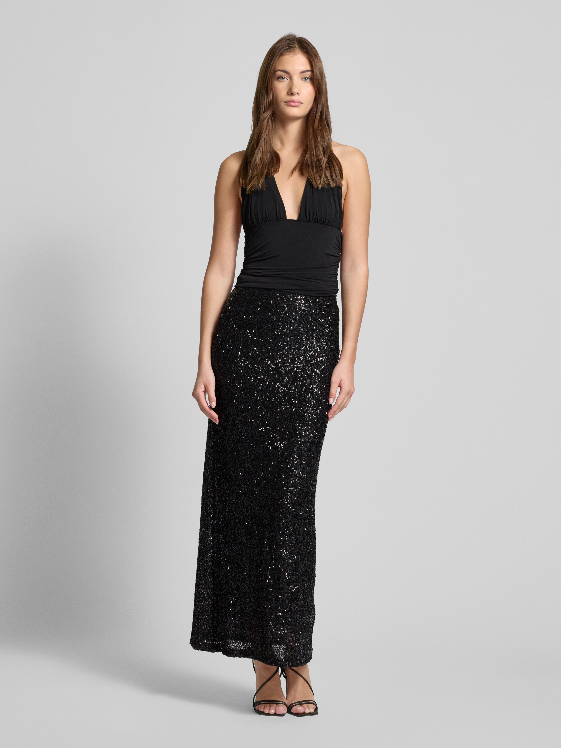 Gina Tricot Maxirock mit Paillettenbesatz Modell 'Sequin' (black ...