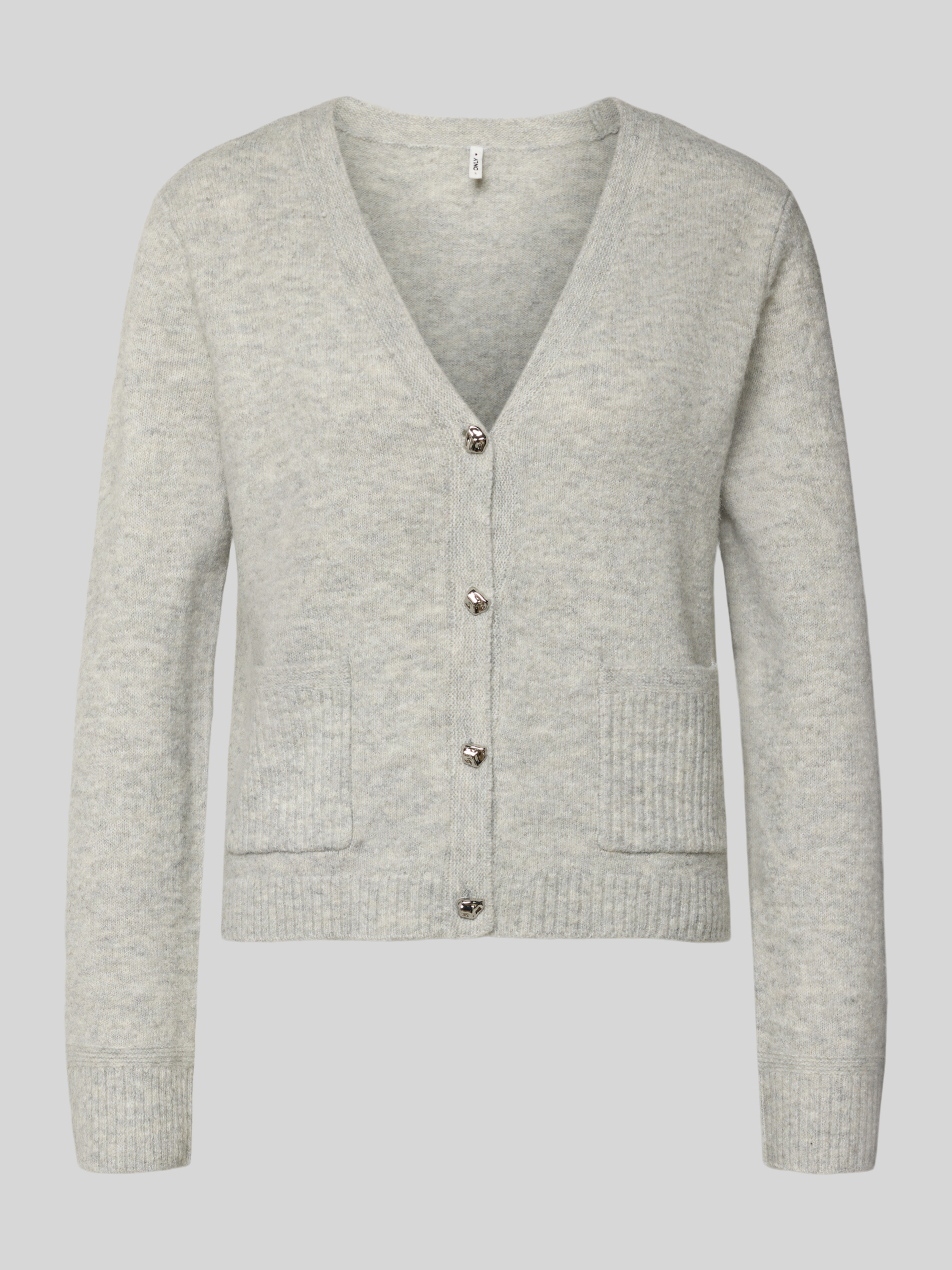 Only Oversized Strickjacke mit Woll-Anteil Modell 'RENE' (hellgrau melange) online kaufen