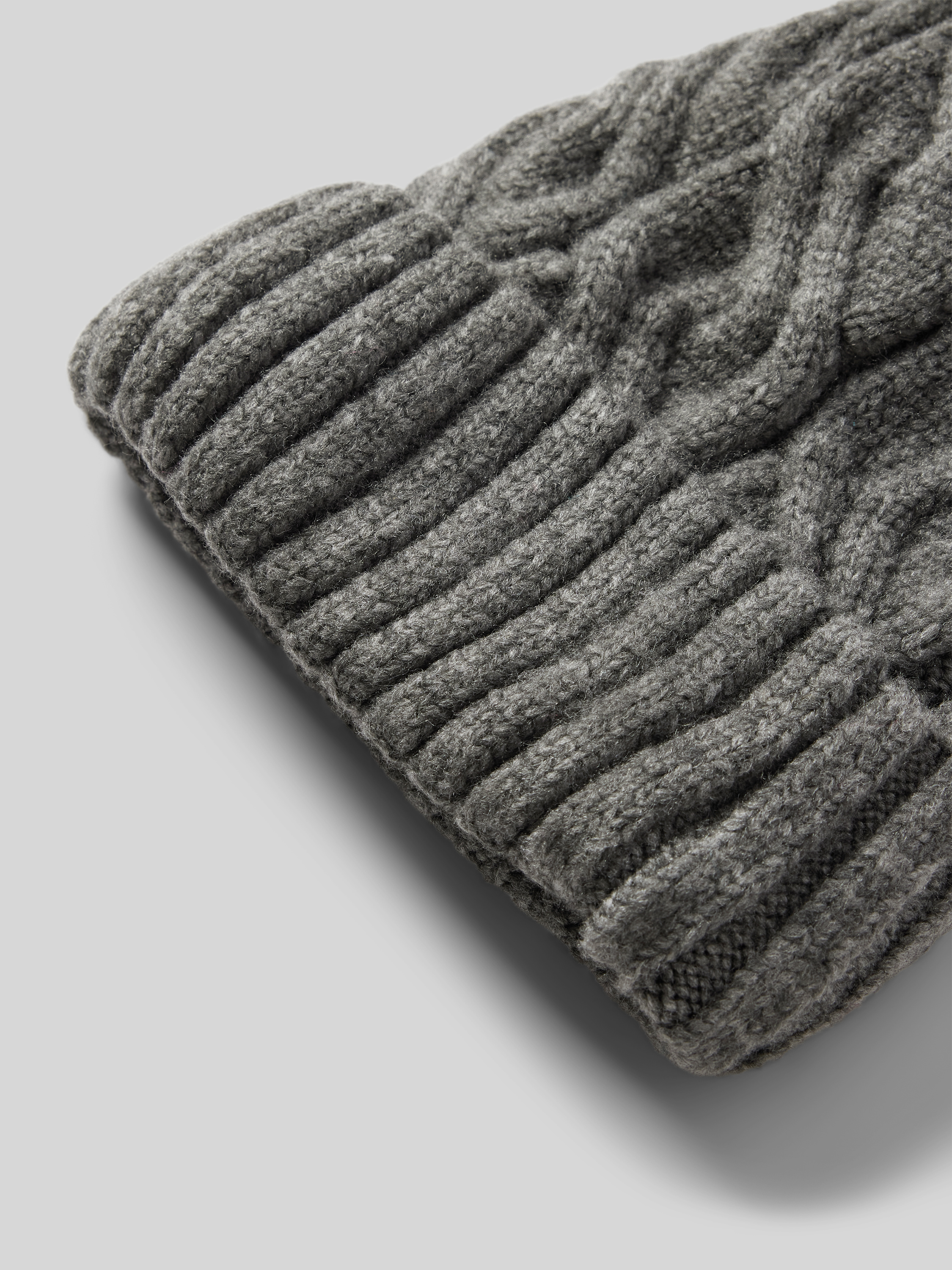 Kurt Beines Pudelmütze mit Zopfmuster (anthrazit melange) online kaufen