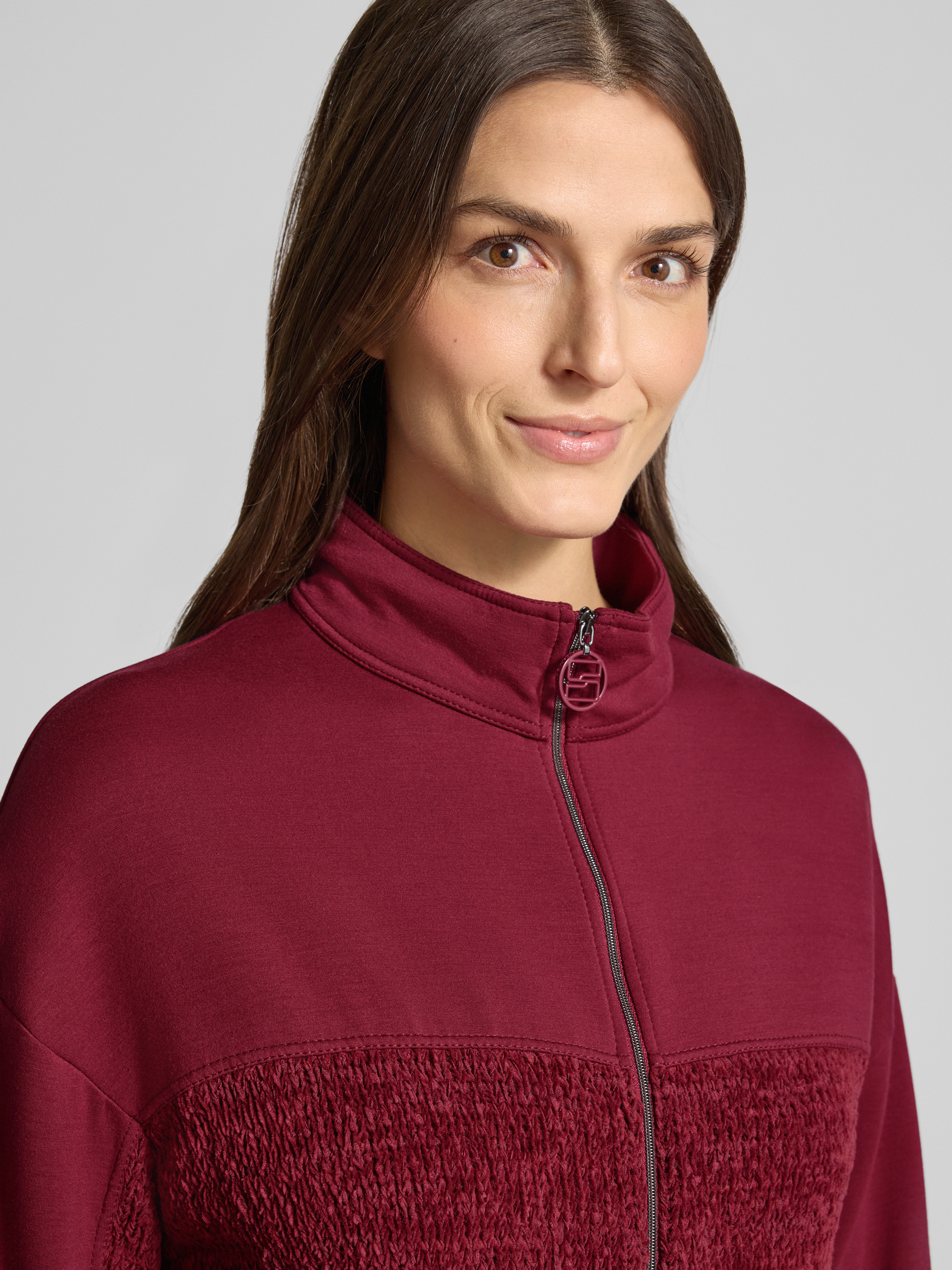 Kup online Marc Cain Bluza rozpinana o kroju regular fit z dzianinowym ...