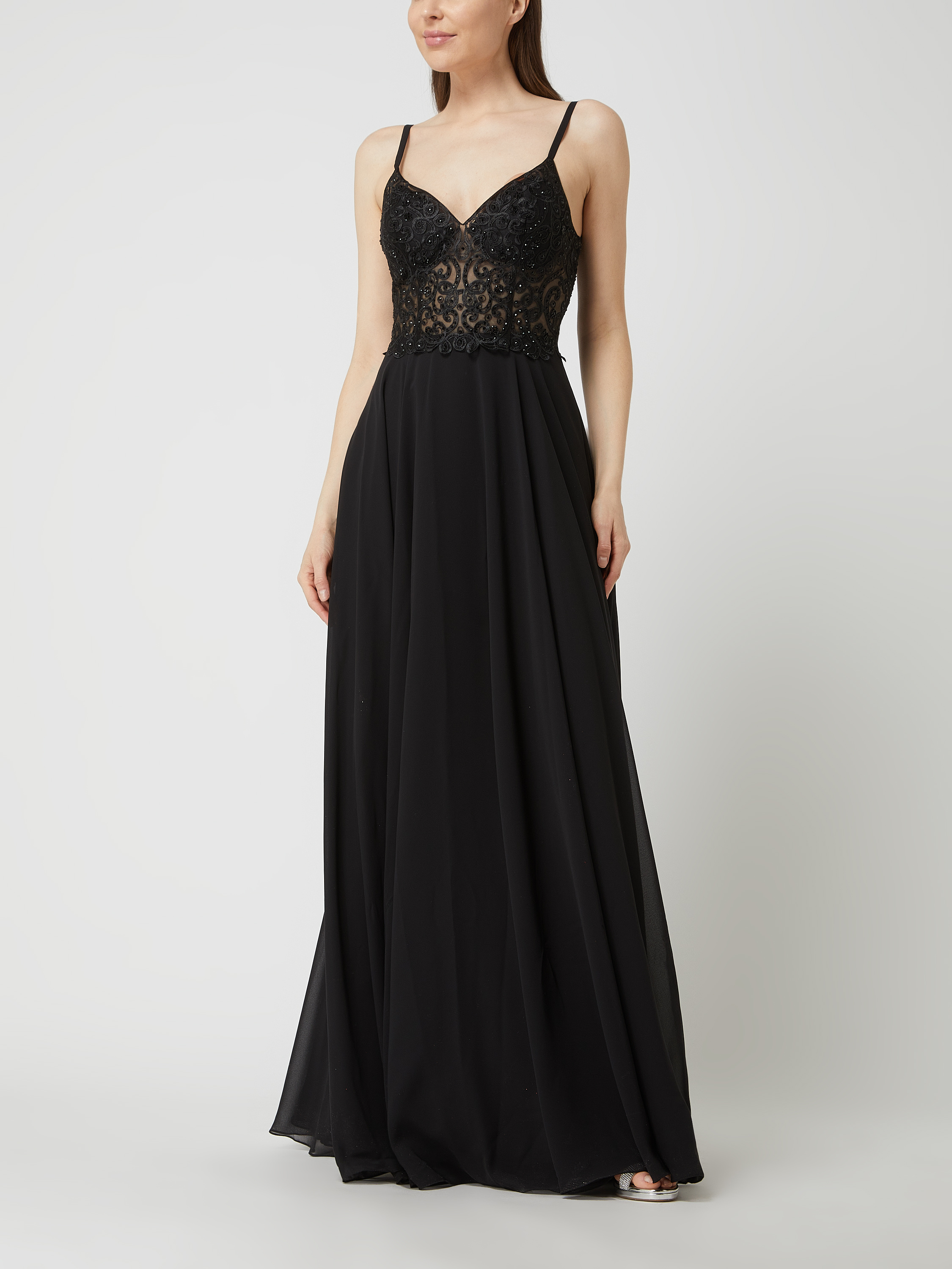 LUXUAR FASHION Abendkleid aus Tüll und Chiffon (black) online kaufen