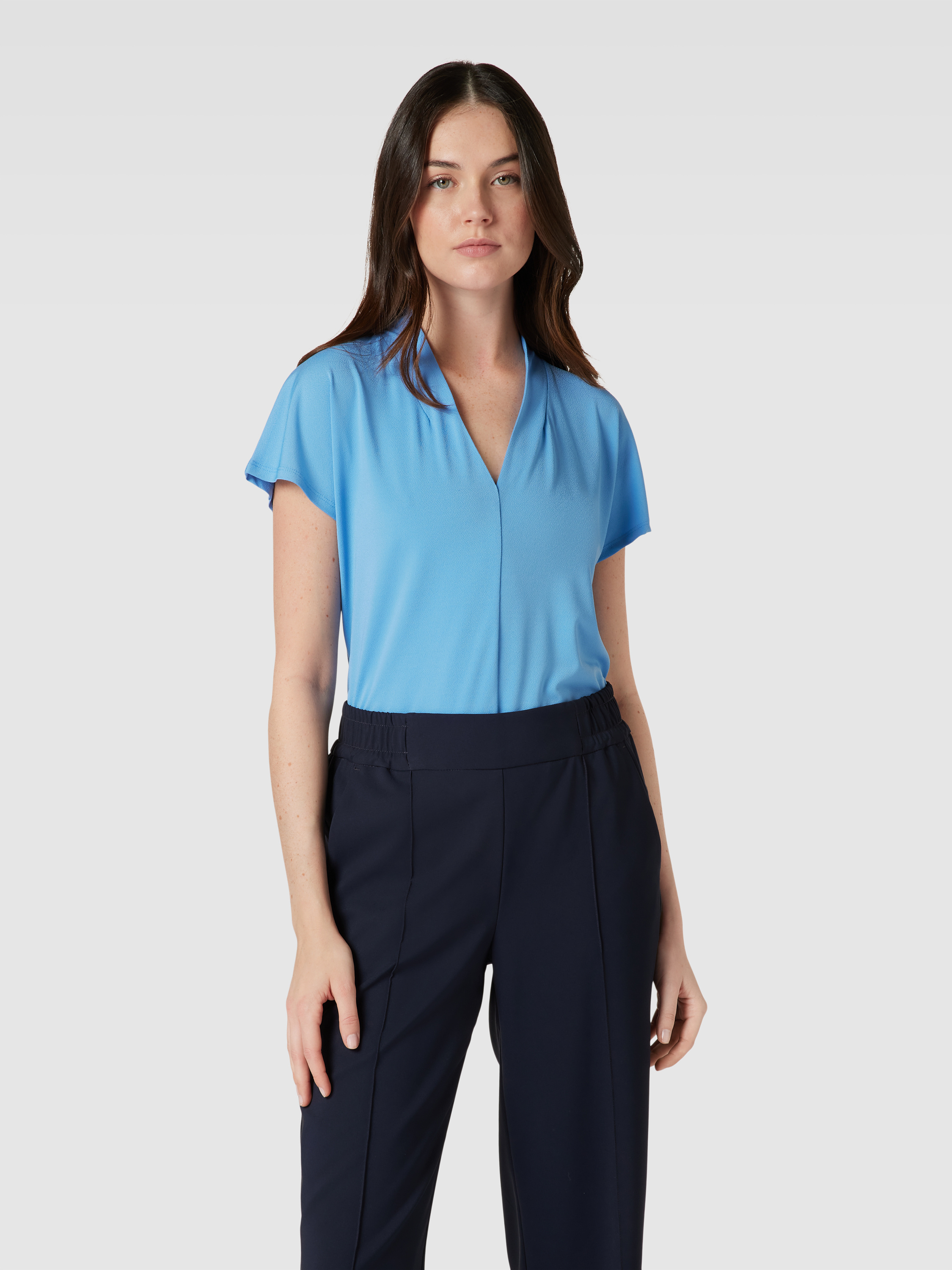 FREE/QUENT Bluse mit Ziernaht Modell 'Yrsa' (bleu) online kaufen