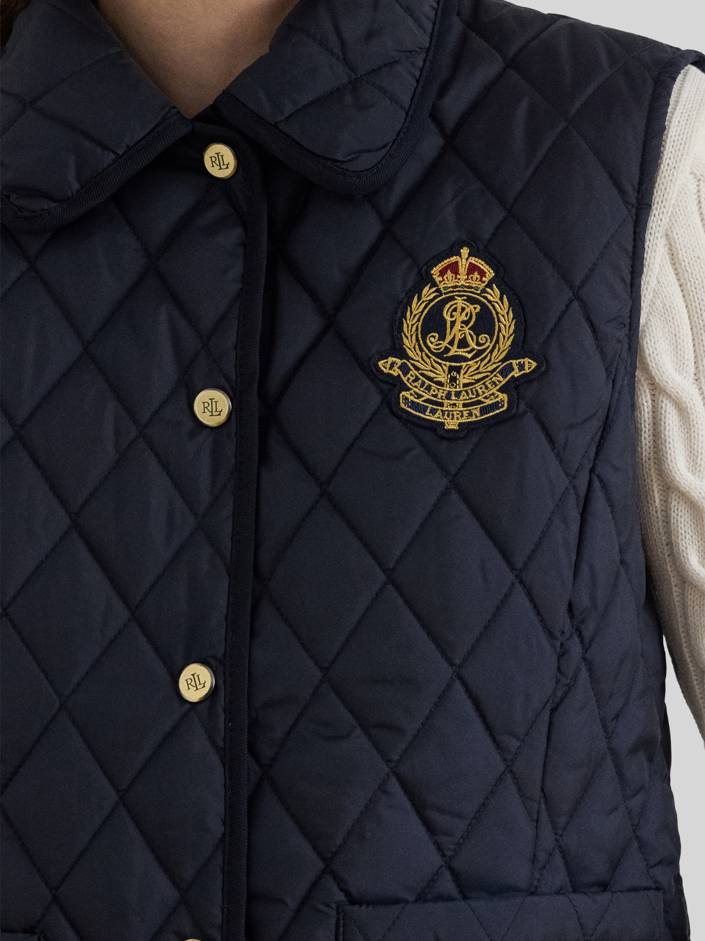 Lauren Ralph Lauren Regular fit bodywarmer met platte kraag in ...