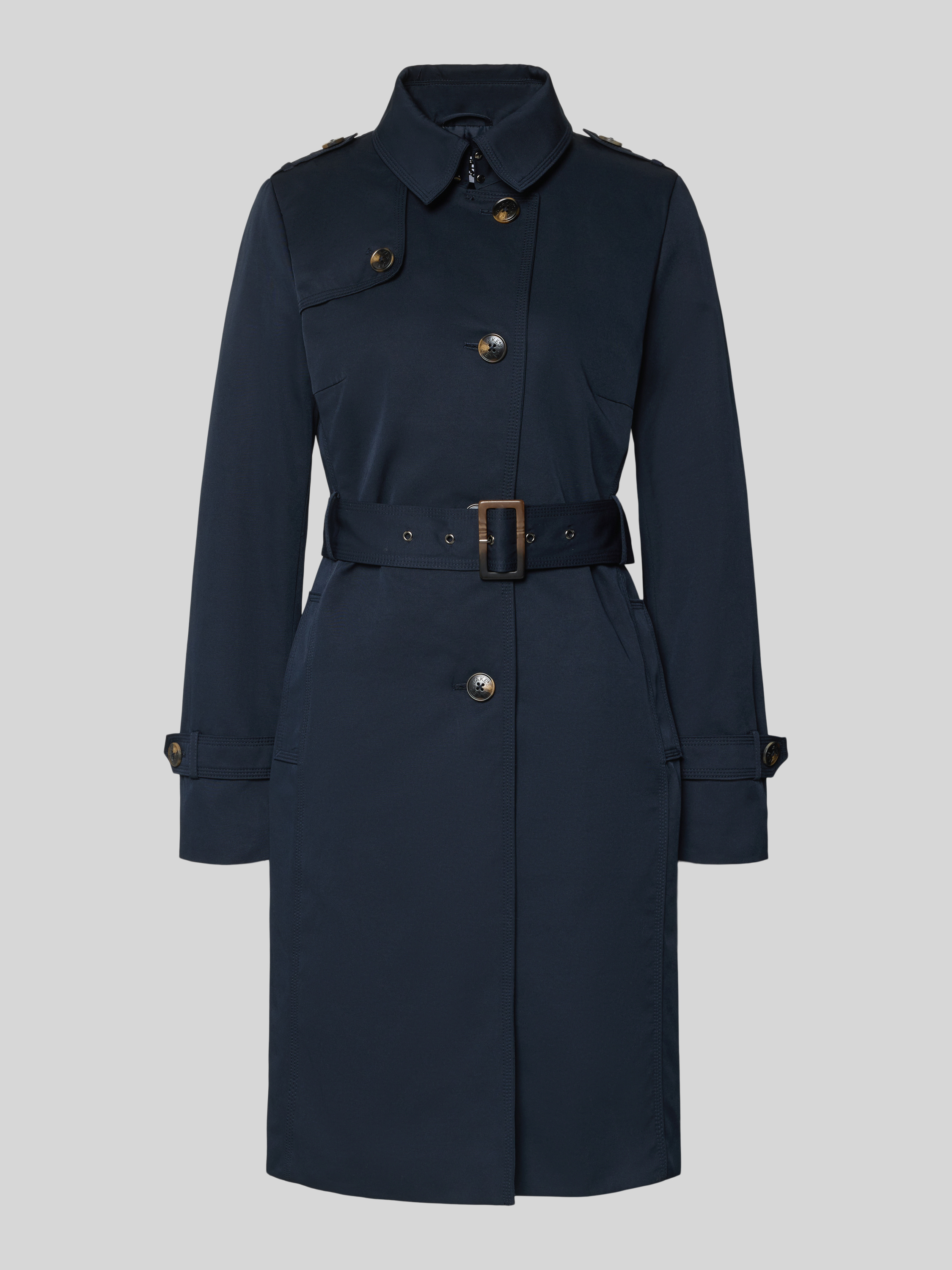 Kup online Jake*s Casual Trencz z materiałowym paskiem (ciemnoniebieski)