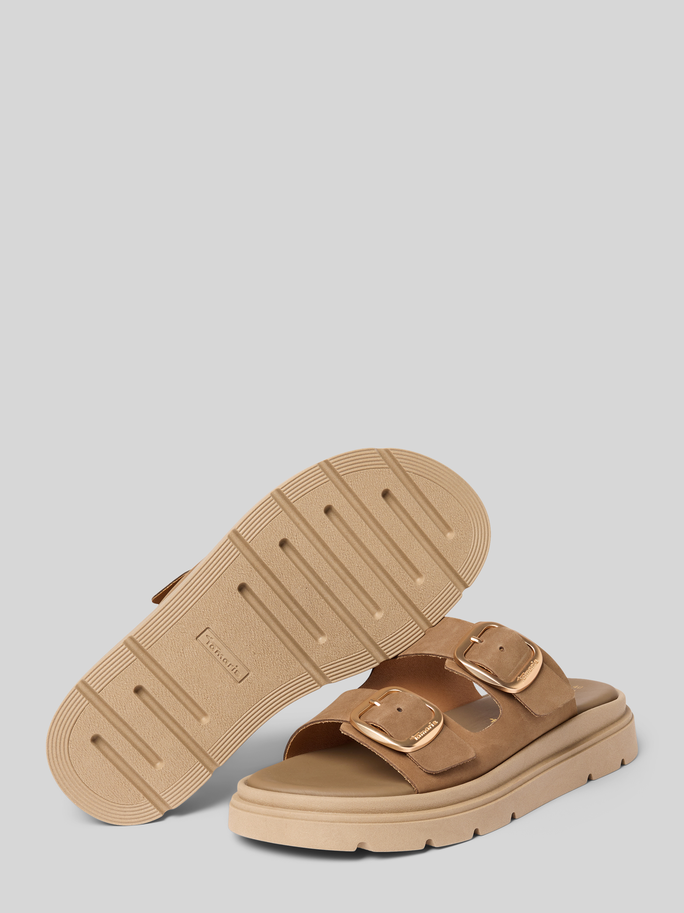 Tamaris Wedges van echt leer in zand online kopen | P&C