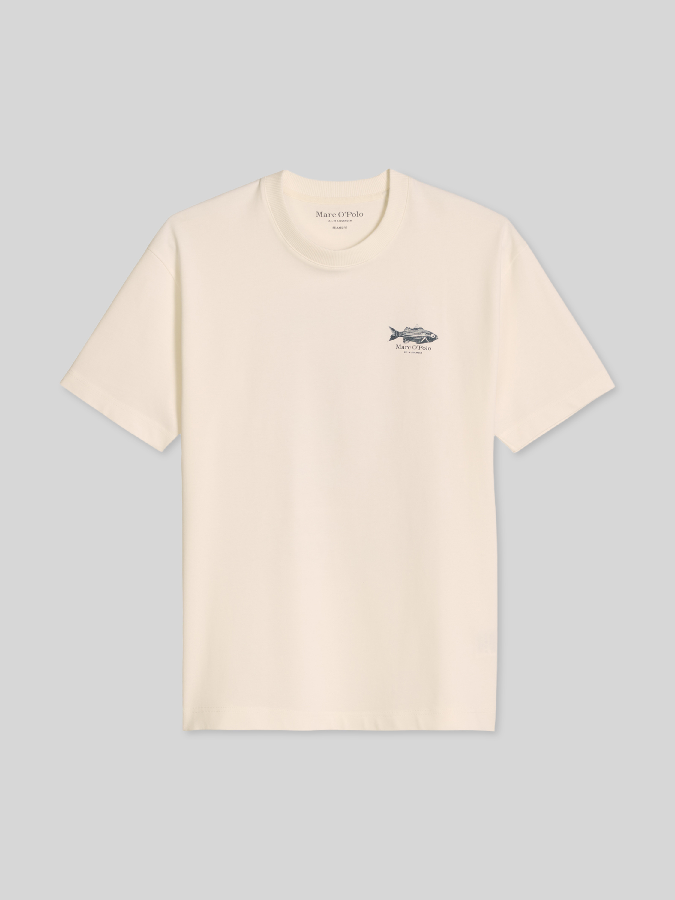 Marc O'Polo Loose Fit T-Shirt aus reiner Baumwolle mir Rücken-Print ...