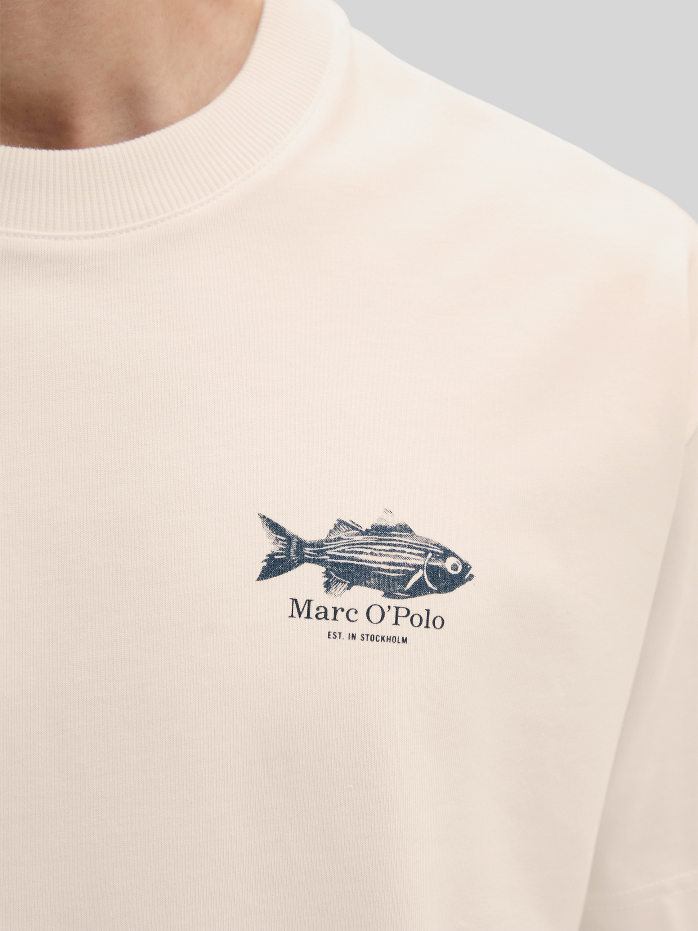 Marc O'Polo Loose Fit T-Shirt aus reiner Baumwolle mir Rücken-Print ...