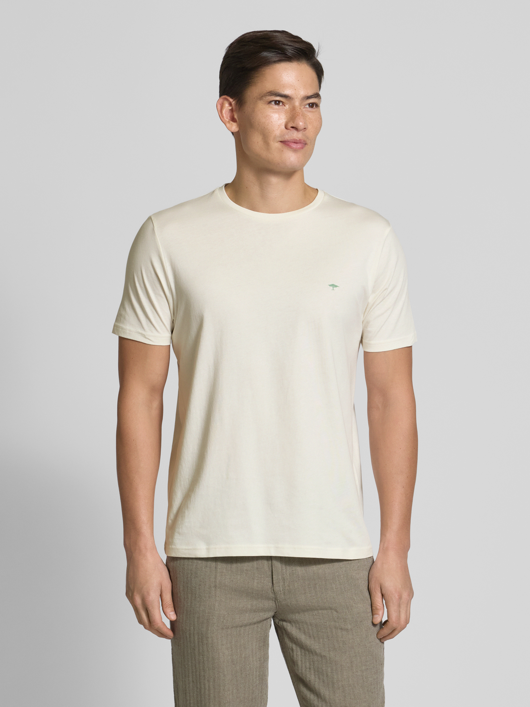 Fynch-Hatton T-Shirt mit Label-Stitching (offwhite) online kaufen