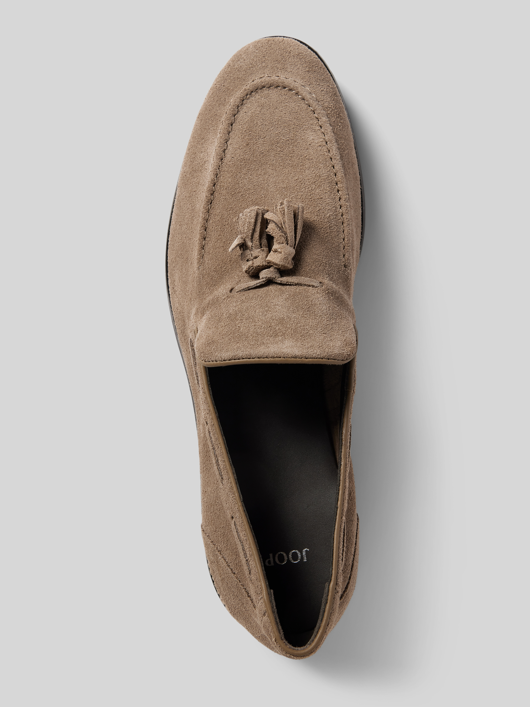 JOOP! SHOES Loafers van leer met labeldetail in beige online kopen | P&C