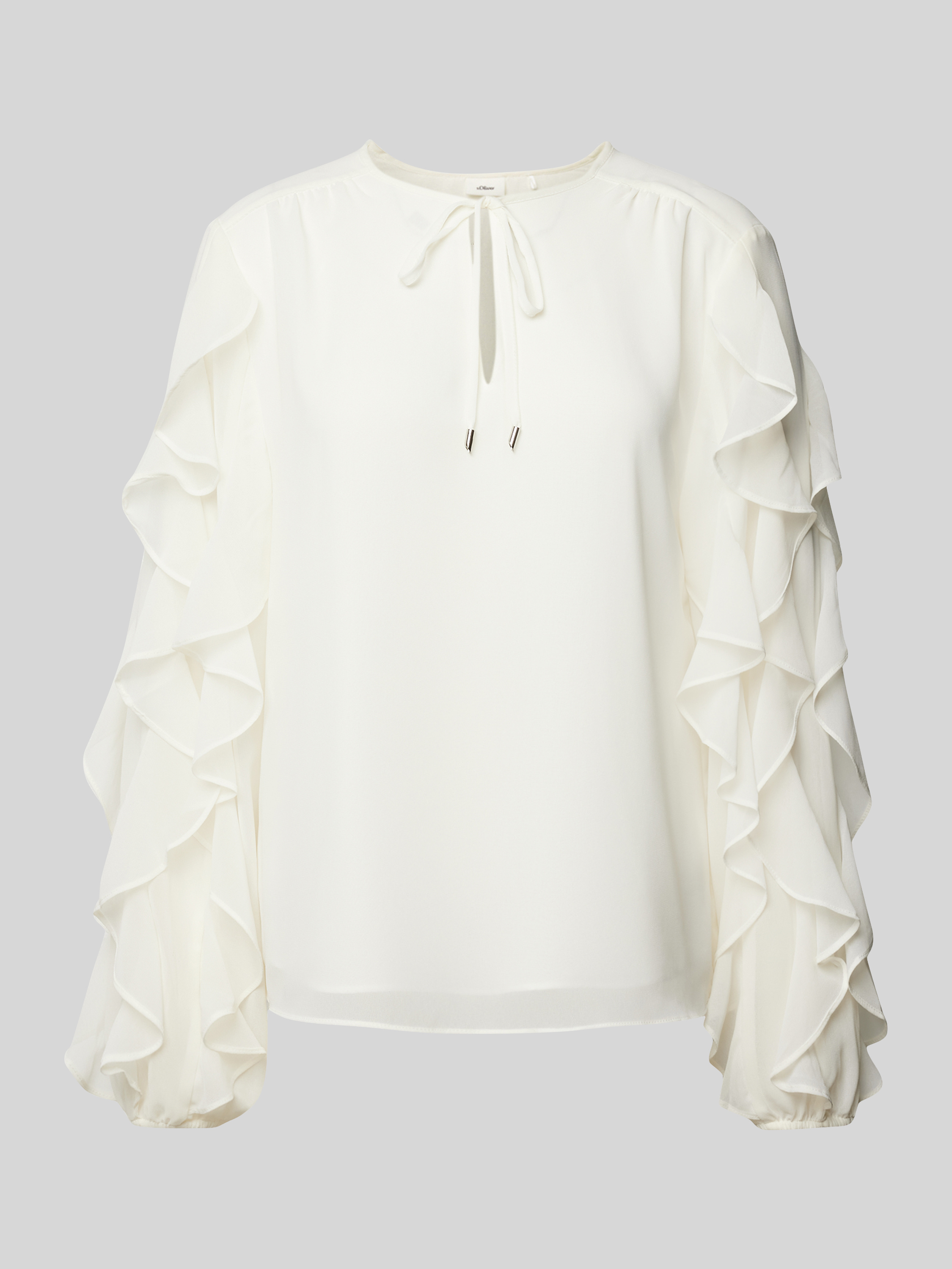 s.Oliver BLACK LABEL Bluse mit Volants (weiss) online kaufen