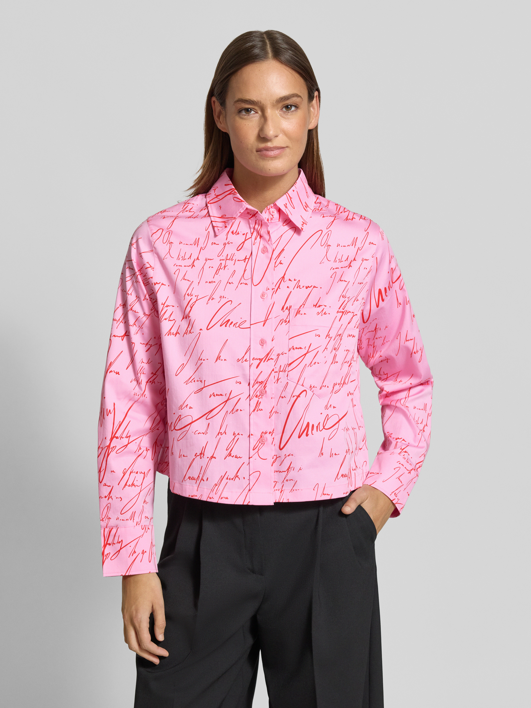 s.Oliver BLACK LABEL Regular Fit Hemdbluse aus Baumwoll-Mix (rosa ...