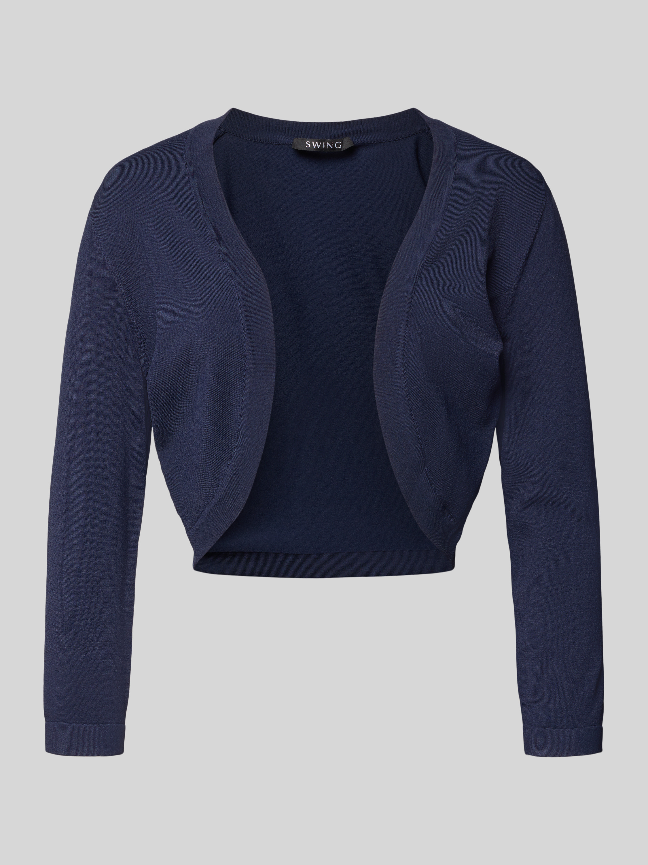 Swing Cropped Cardigan aus Viskose-Mix im offenen Design (marine ...