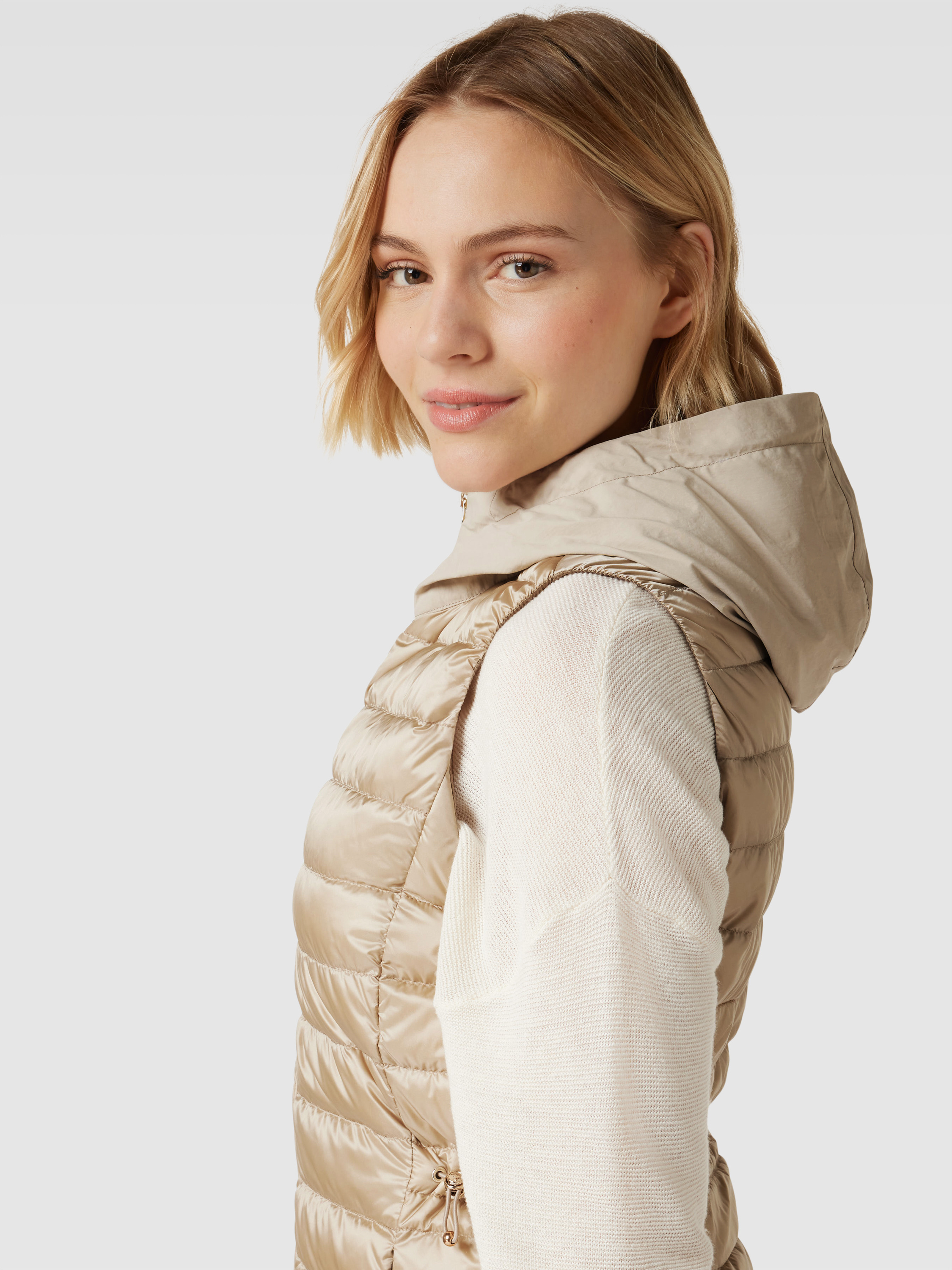 Ciesse Piumini Daunenweste mit Kapuze Modell 'VIOLA' (beige) online kaufen