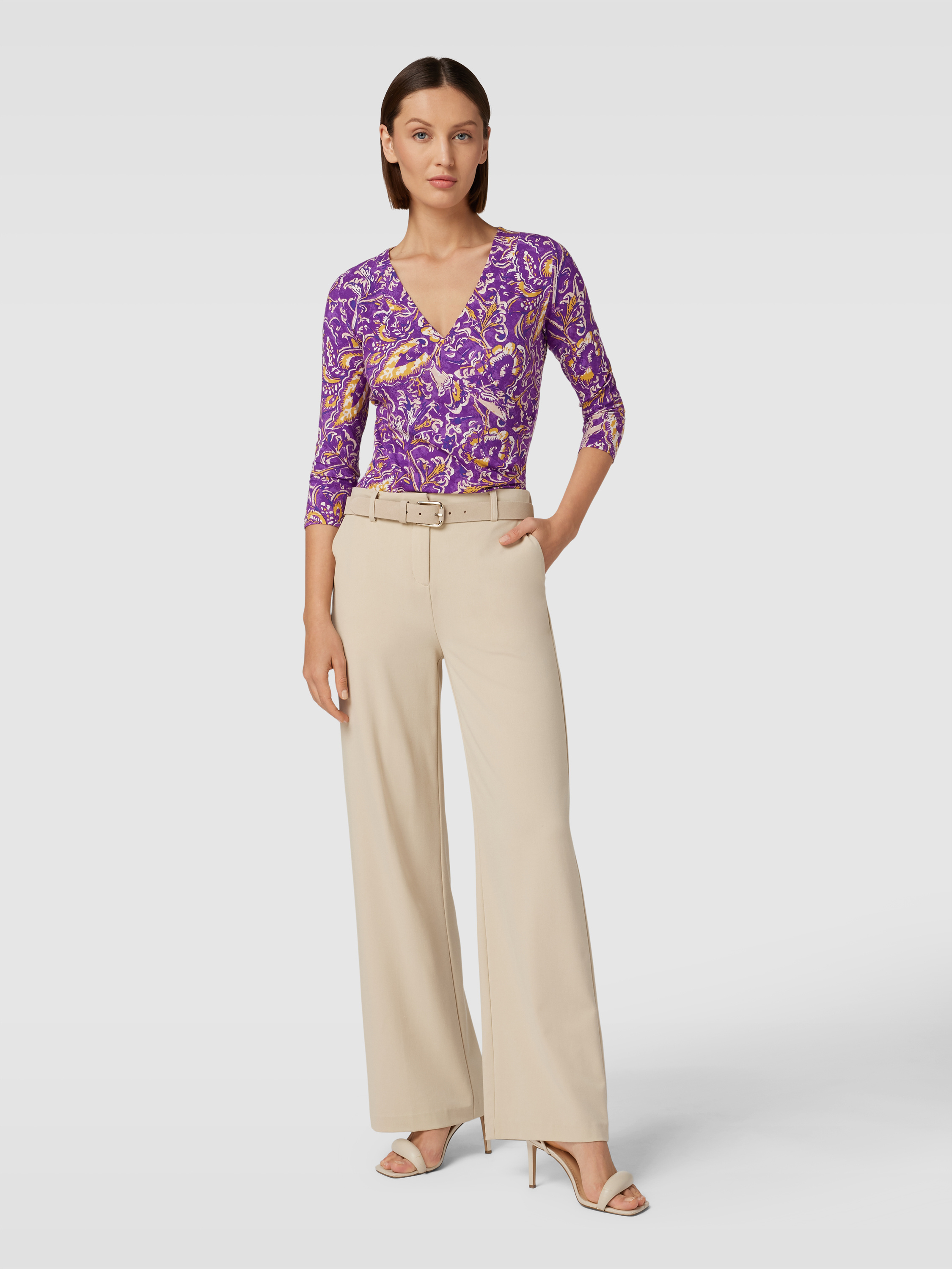 Lauren Ralph Lauren Longsleeve mit Allover-Muster Modell 'ALAYJA ...