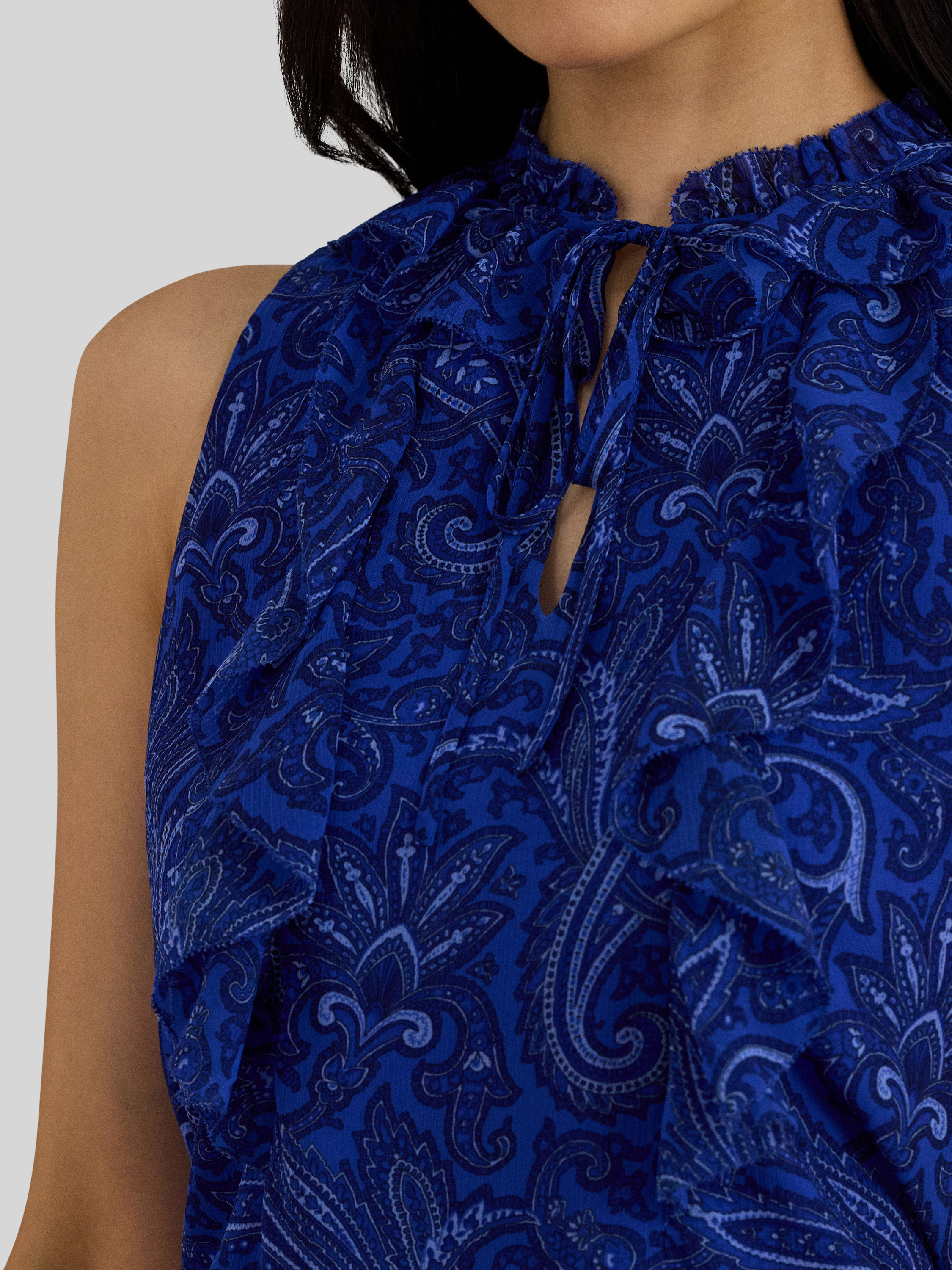 Lauren Ralph Lauren Relaxed Fit Blusentop mit Paisley-Muster (blau ...