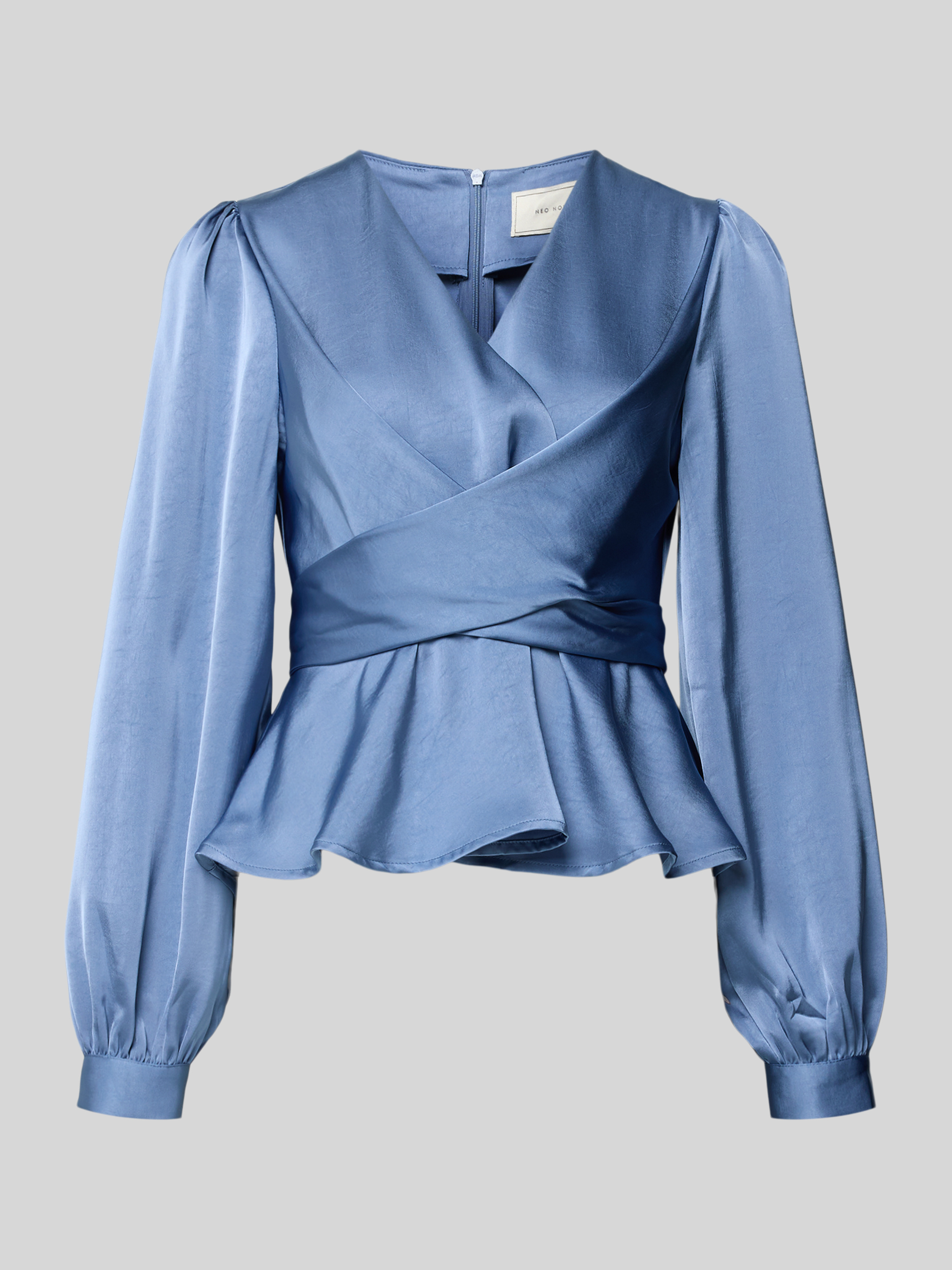 Neo Noir Regular Fit Bluse mit V-Ausschnitt Modell 'Rista' (blau ...