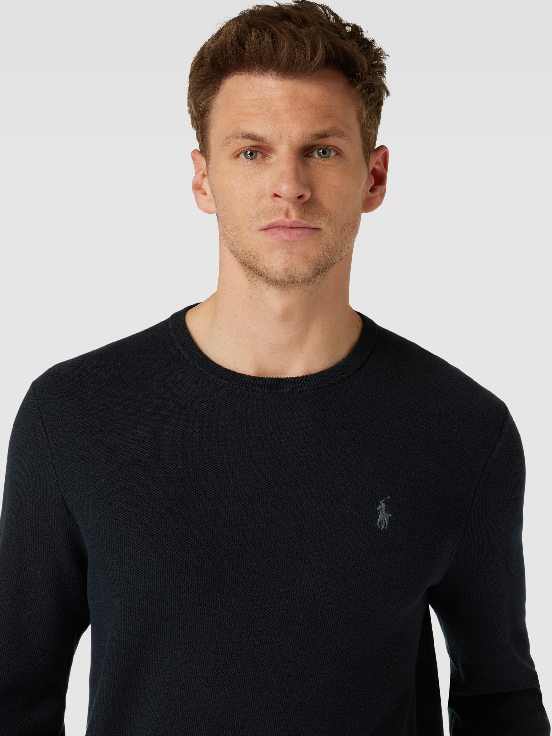 Polo Ralph Lauren Pullover mit Strukturmuster und Label-Stitching ...