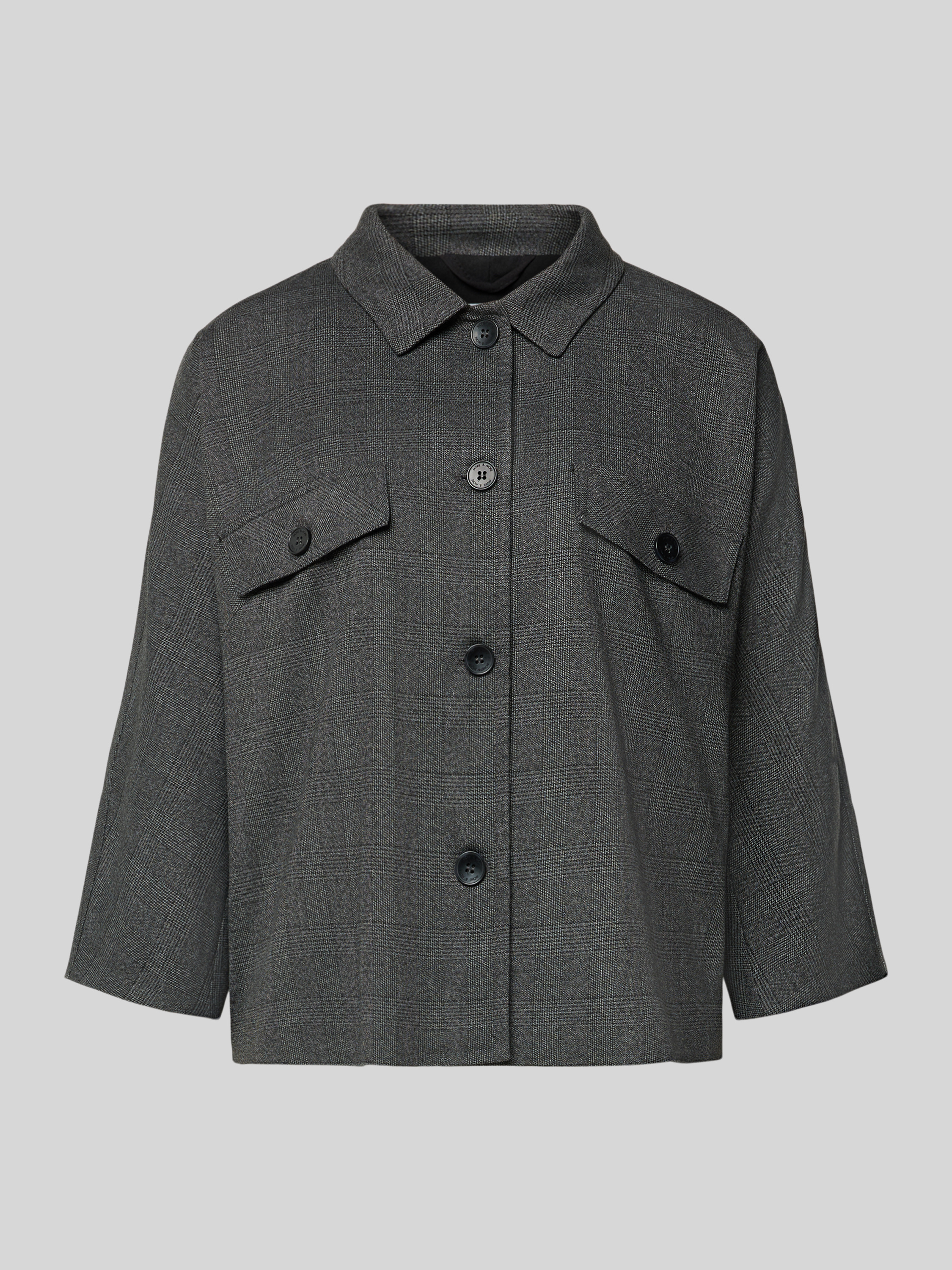 More & More Relaxed Fit Blazer mit Knopfleiste und 3/4-Arm (anthrazit ...