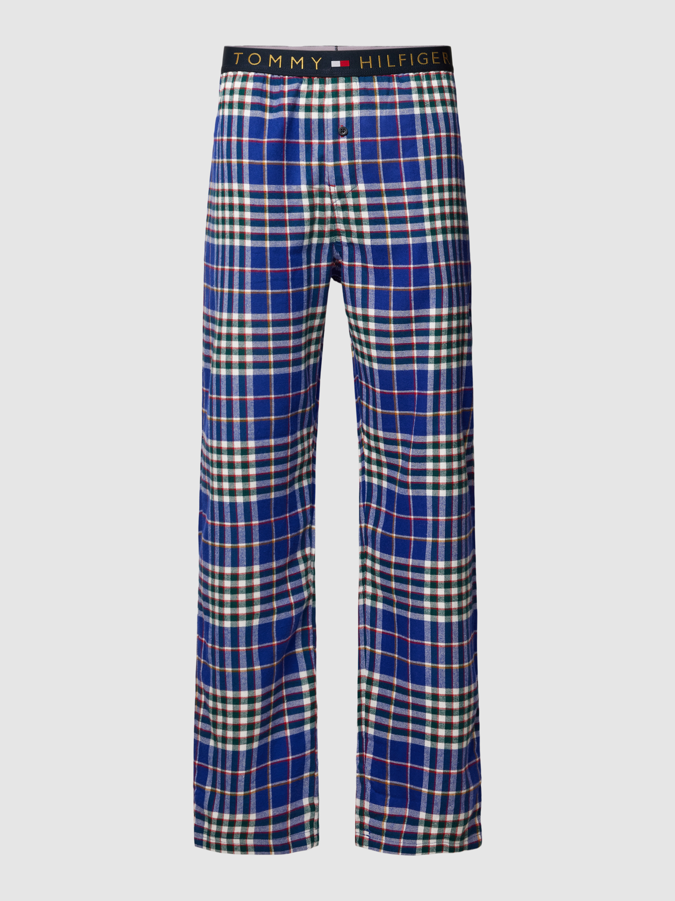 Tommy Hilfiger Pyjamabroek met all-over motief in donkerblauw online ...