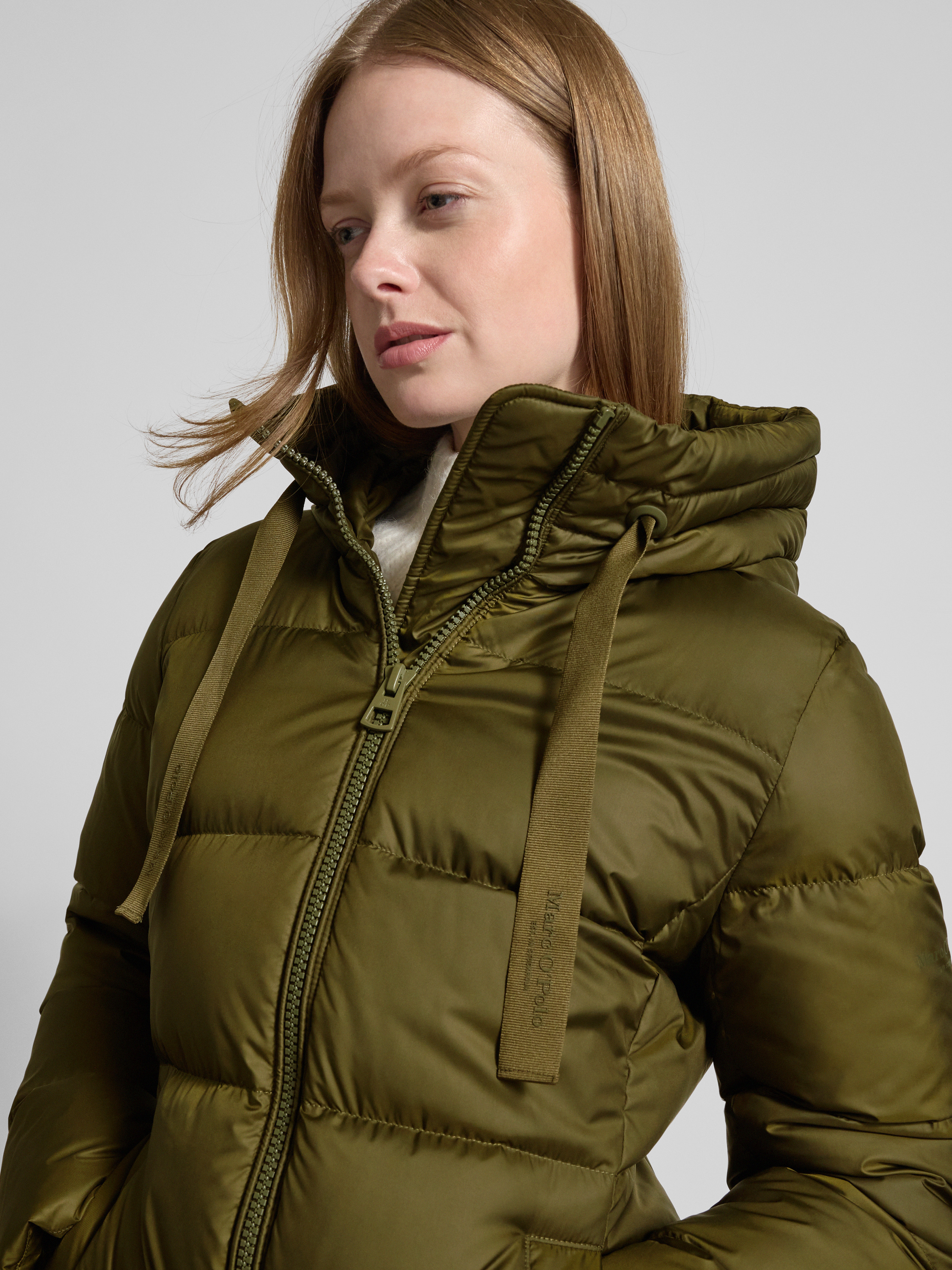 Marc O'Polo Regular Fit Daunenmantel mit Daunen-Feder-Füllung (oliv ...