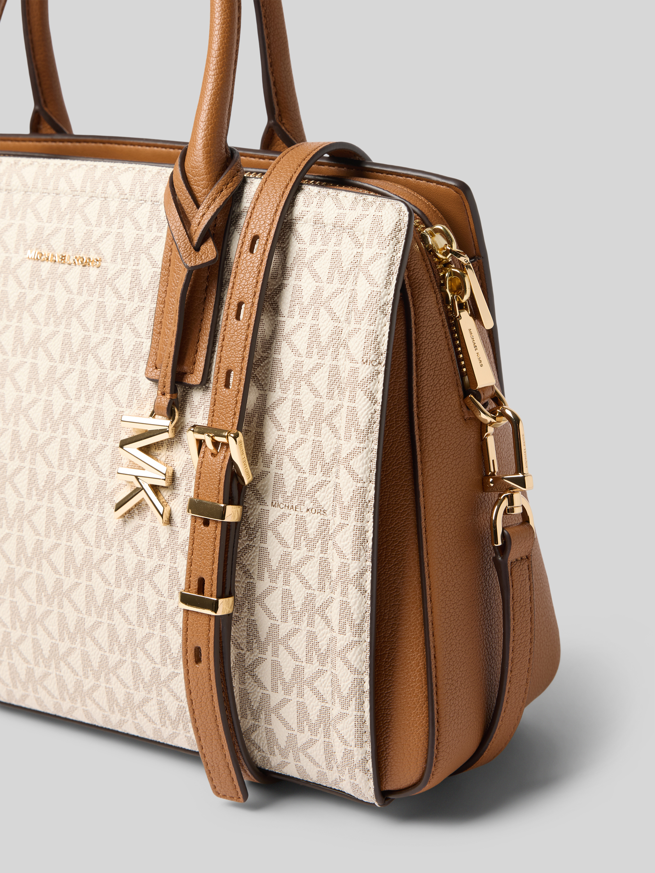 MICHAEL Michael Kors Handtas met logomotief model 'LAILA' in ecru ...