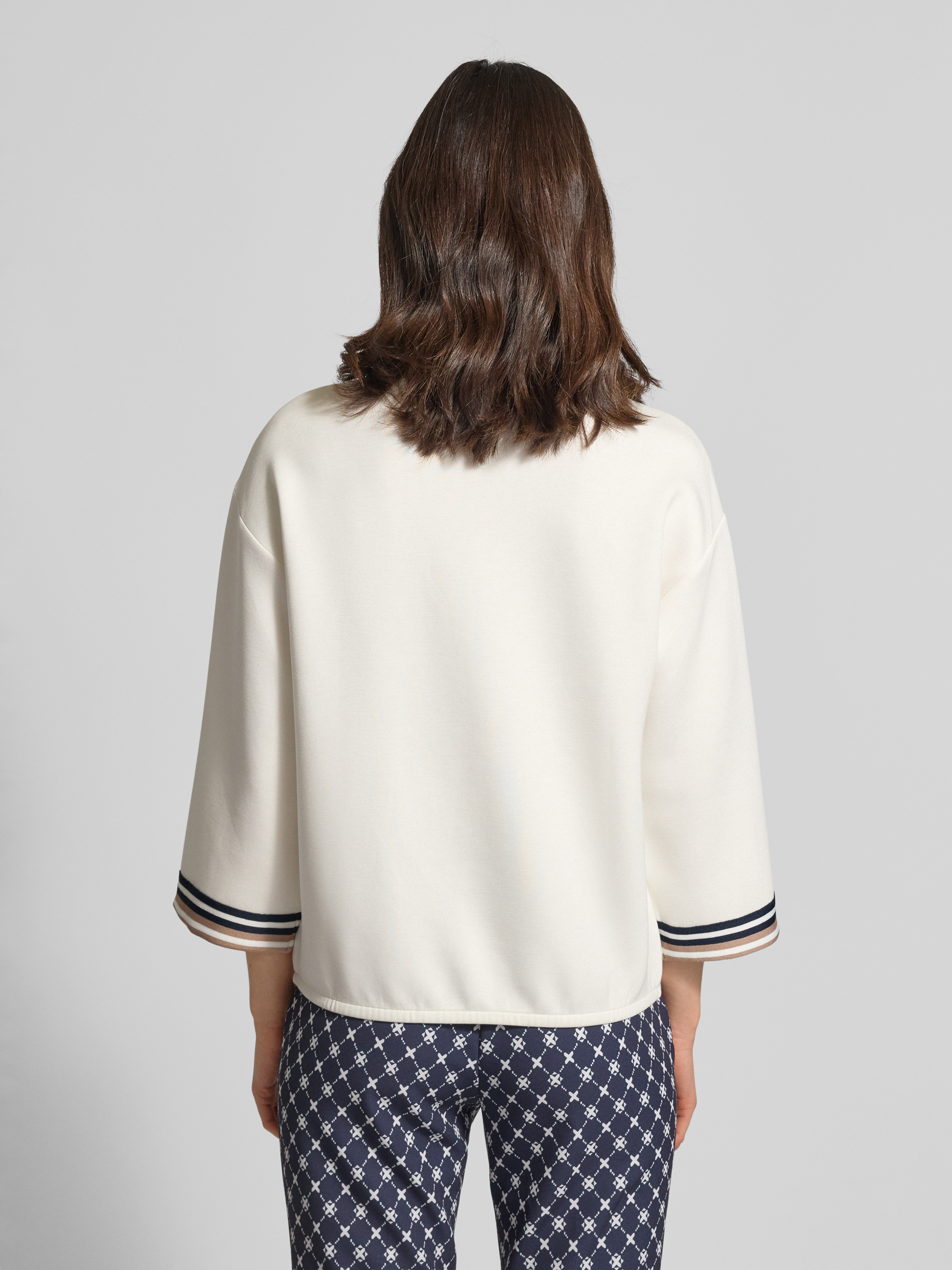 Betty Barclay Sweatshirt van viscosemix met 3/4-mouwen in offwhite ...