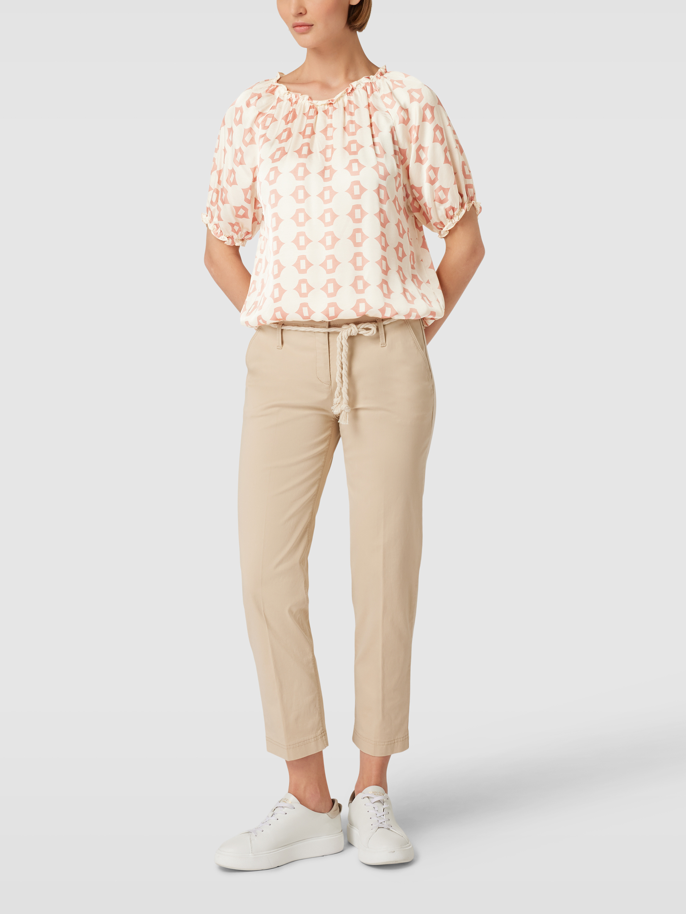 JC Sophie Bluse mit Allover-Muster Modell 'sonnit' (apricot) online kaufen