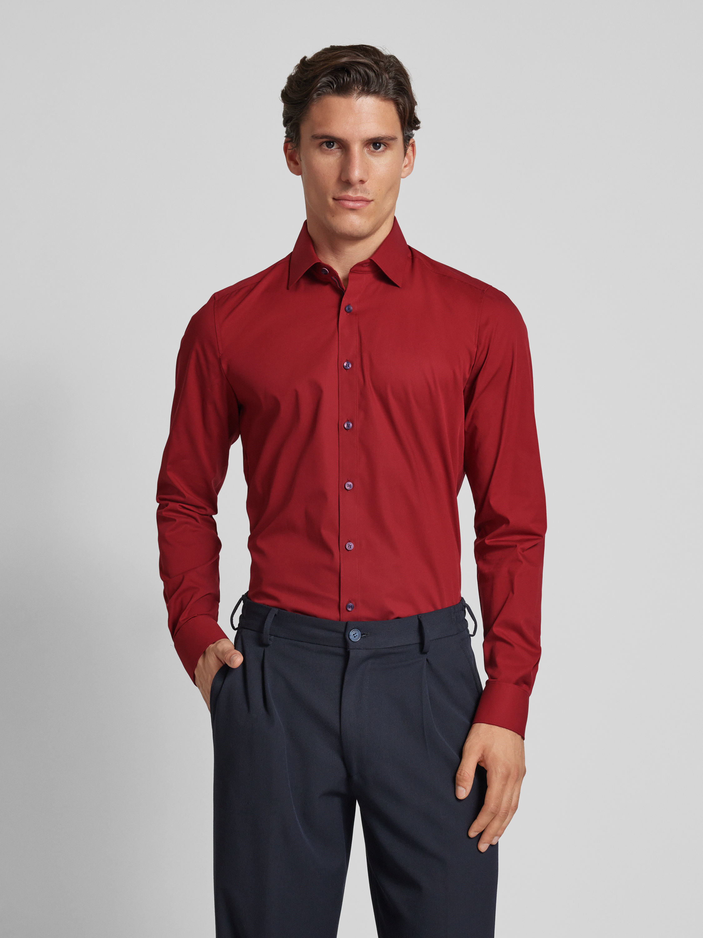 OLYMP Level Five Slim Fit Businesshemd mit extra langem Arm (rot ...