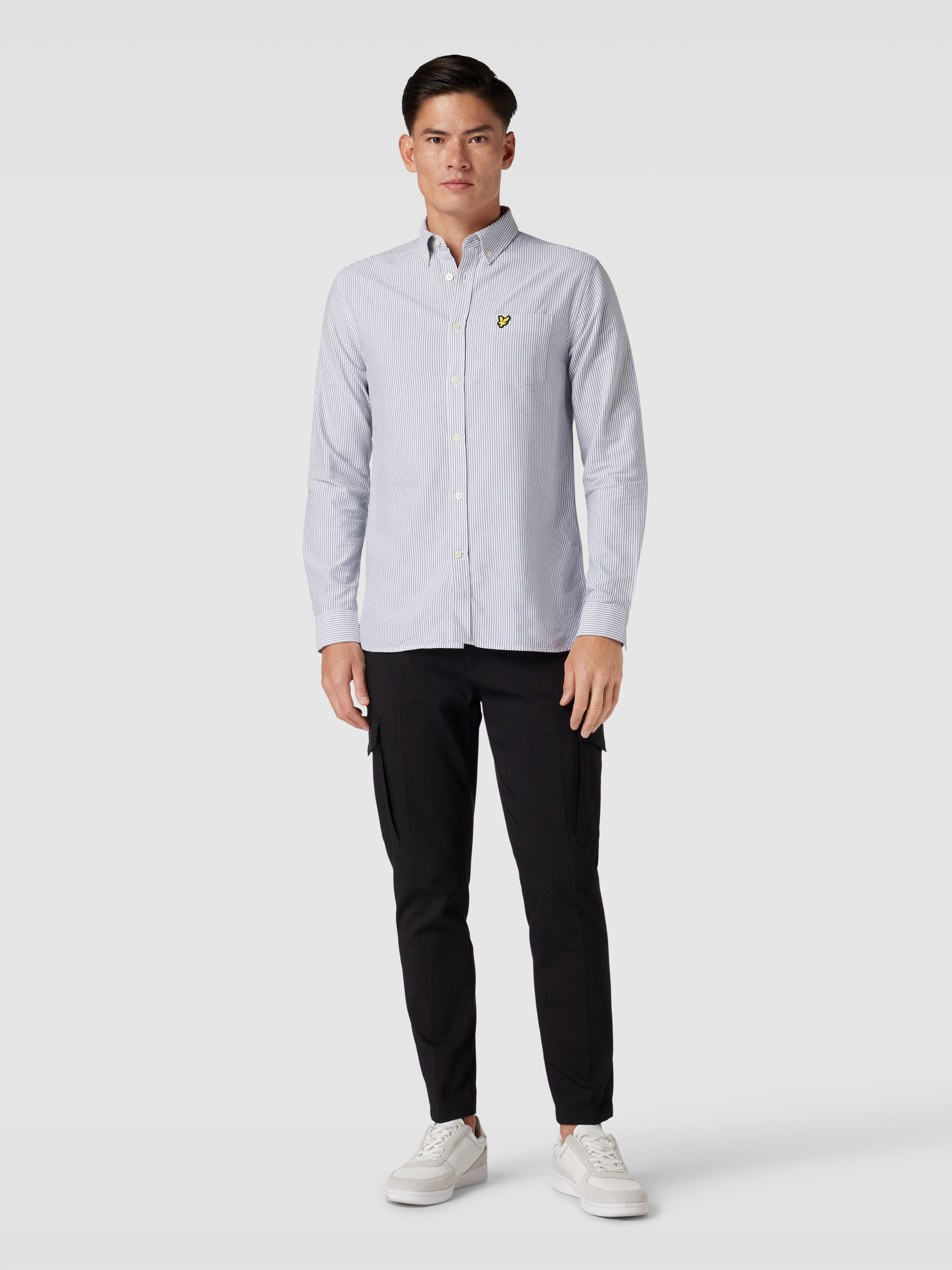 Lyle & Scott Slim fit vrijetijdsoverhemd met streepmotief, model ...