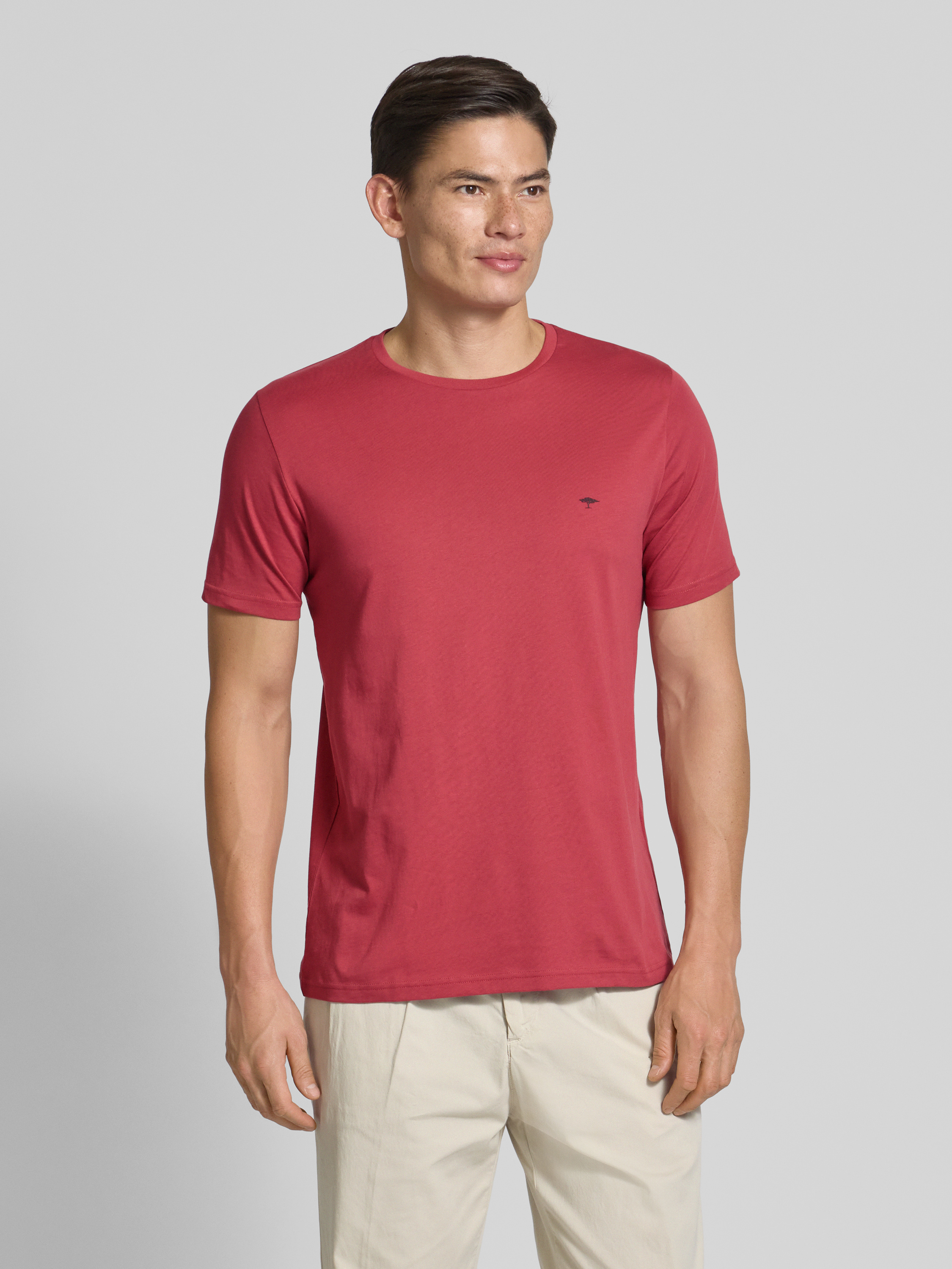 Fynch-Hatton T-Shirt mit Label-Stitching (koralle) online kaufen