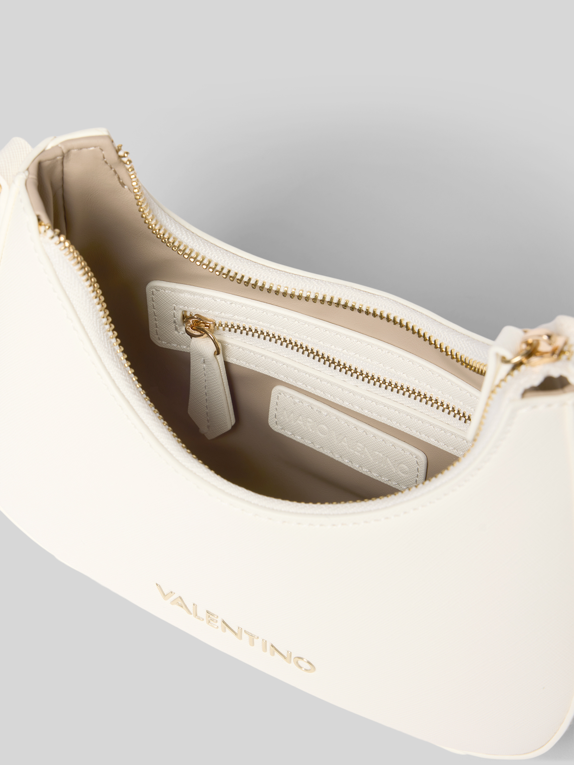 Valentino Bags Schoudertas met logo-applicatie Model 'Zero' in wit ...