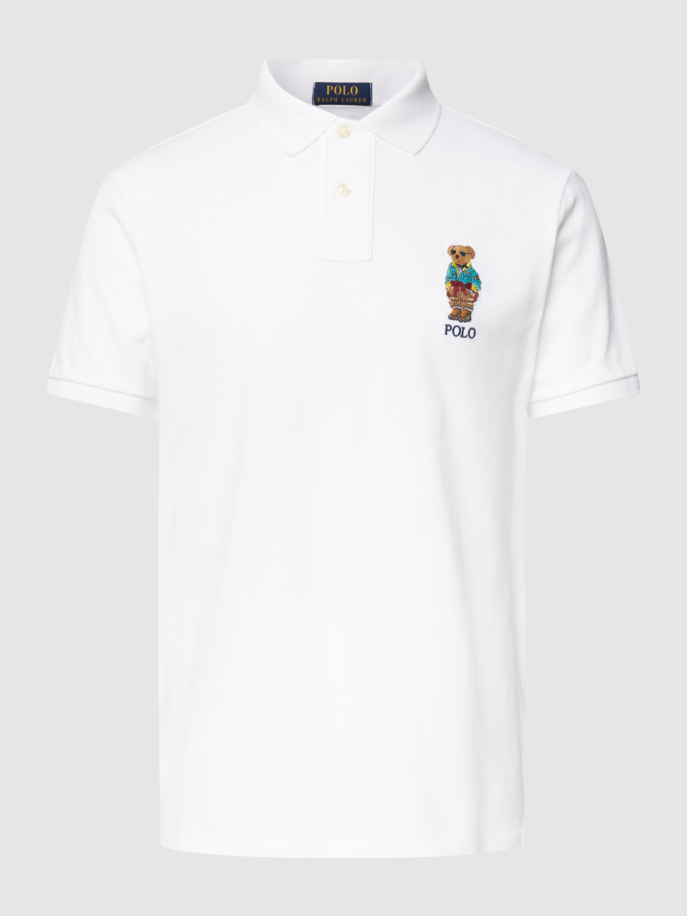 Polo Ralph Lauren Poloshirt mit Label-Stitching (offwhite) online kaufen
