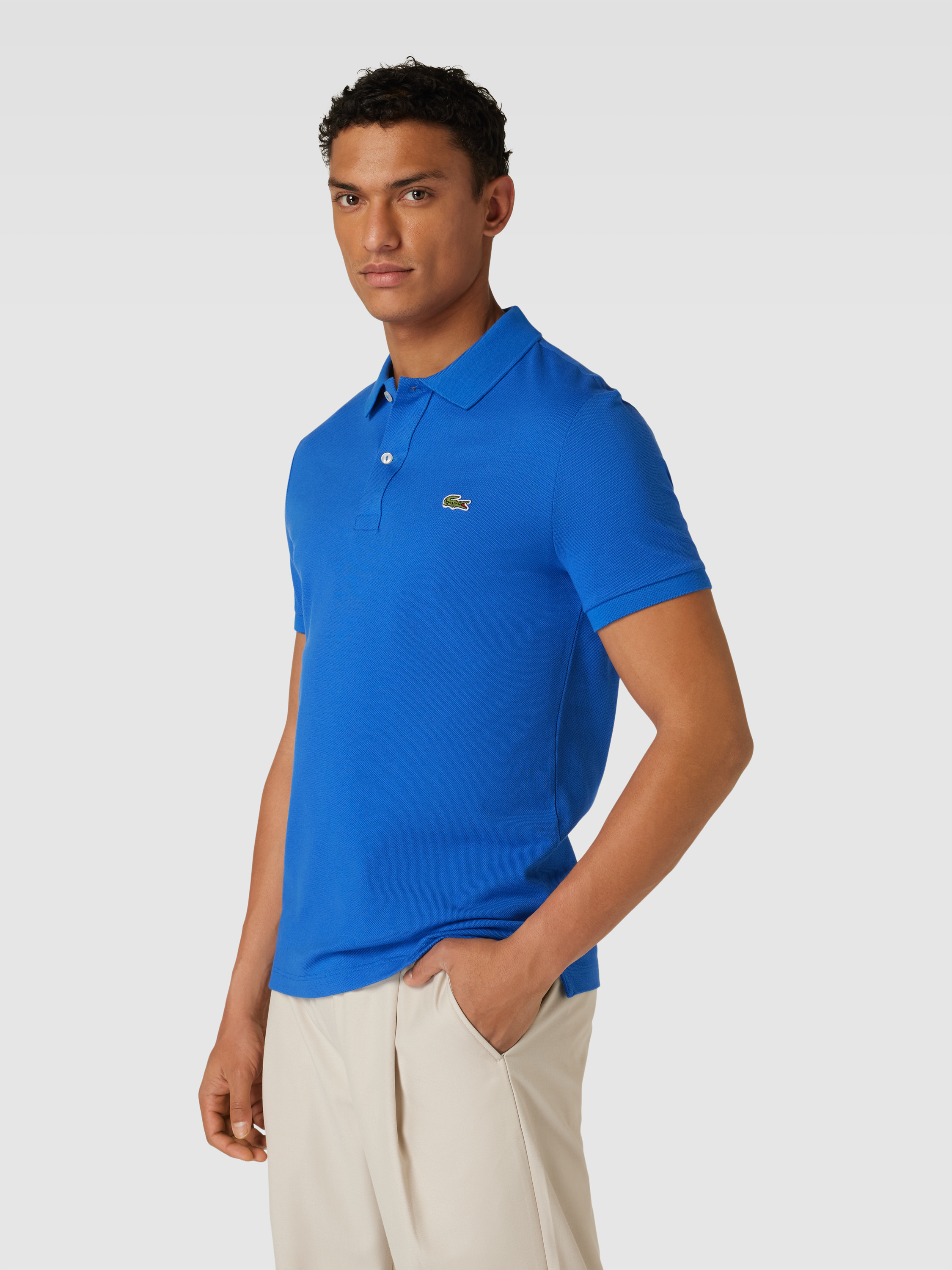 Lacoste Poloshirt mit Label-Stitching (royal) online kaufen