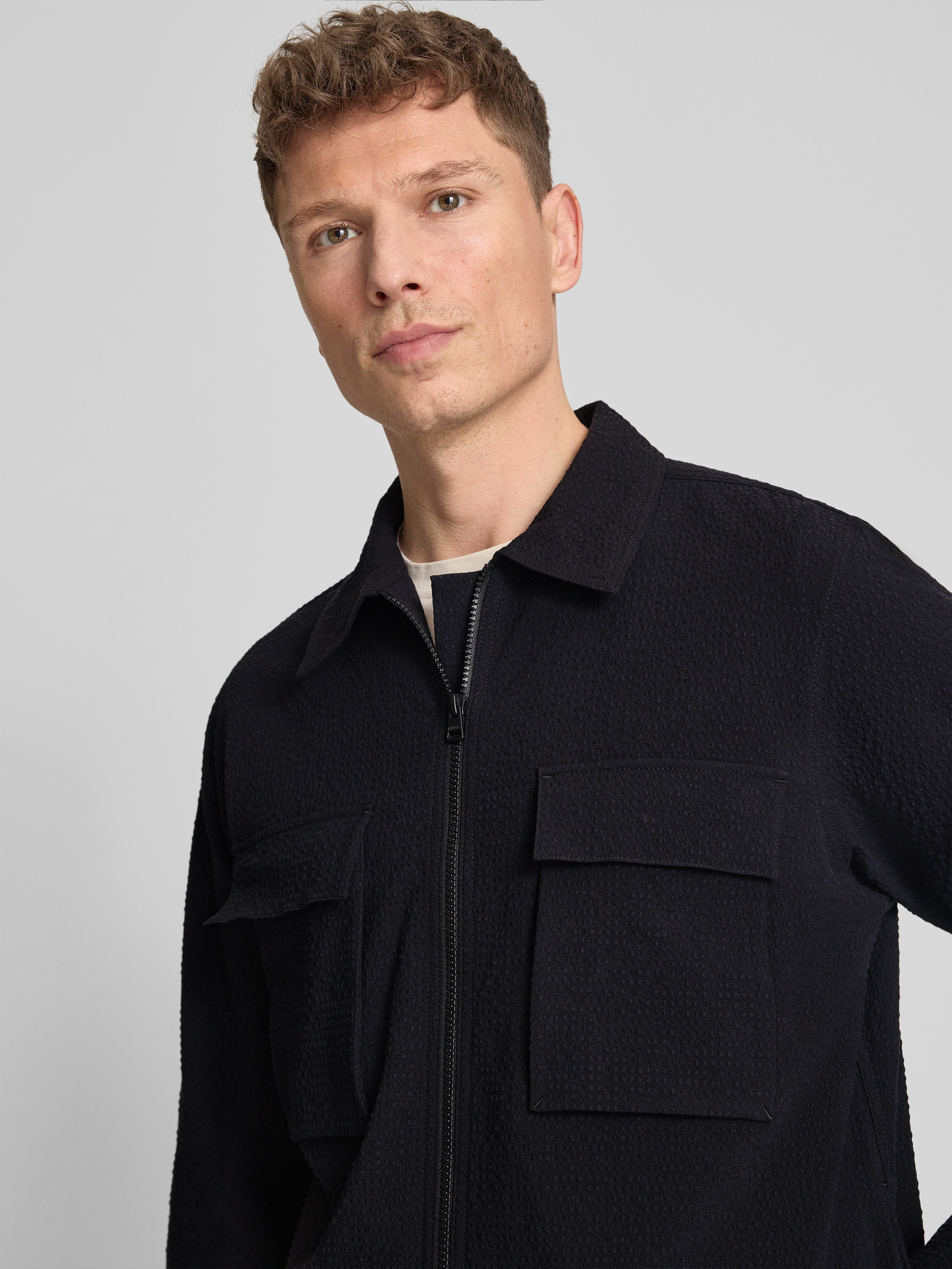 HUGO Regular Fit Overjacket aus Baumwoll-Mix Mondall 'ESELIO' (black ...