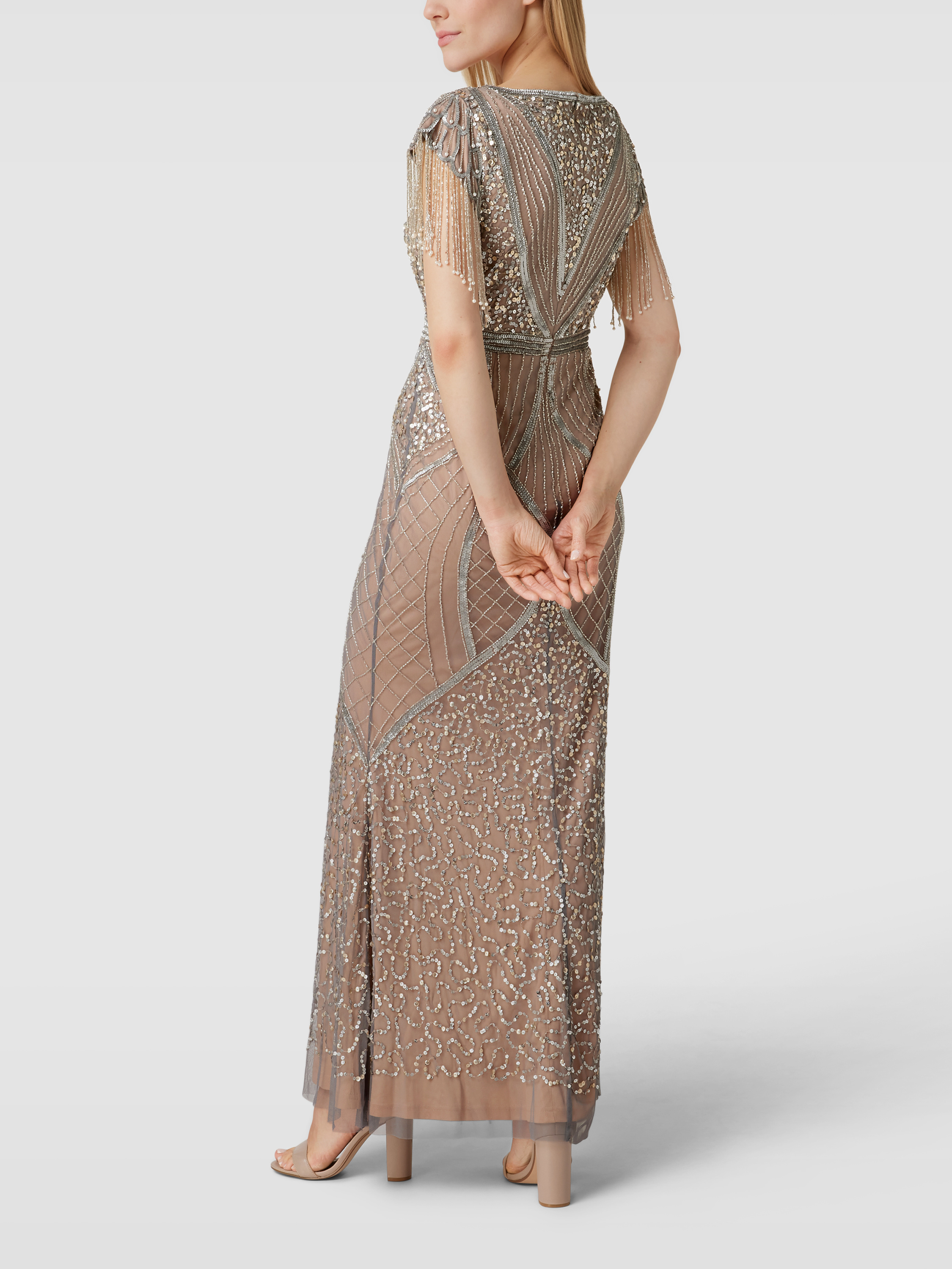 Adrianna Papell Abendkleid mit Paillettenbesatz (silber) online kaufen