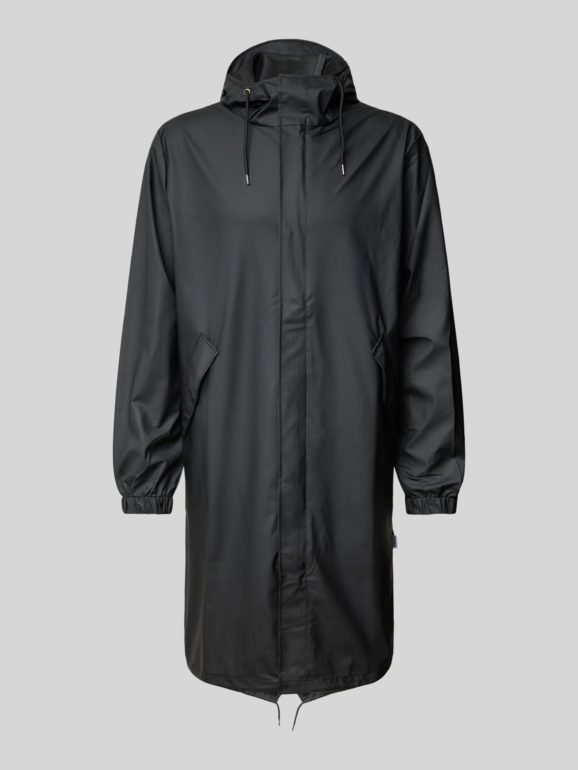RAINS Parka met capuchon, model 'Fishtail' in zwart online kopen | P&C