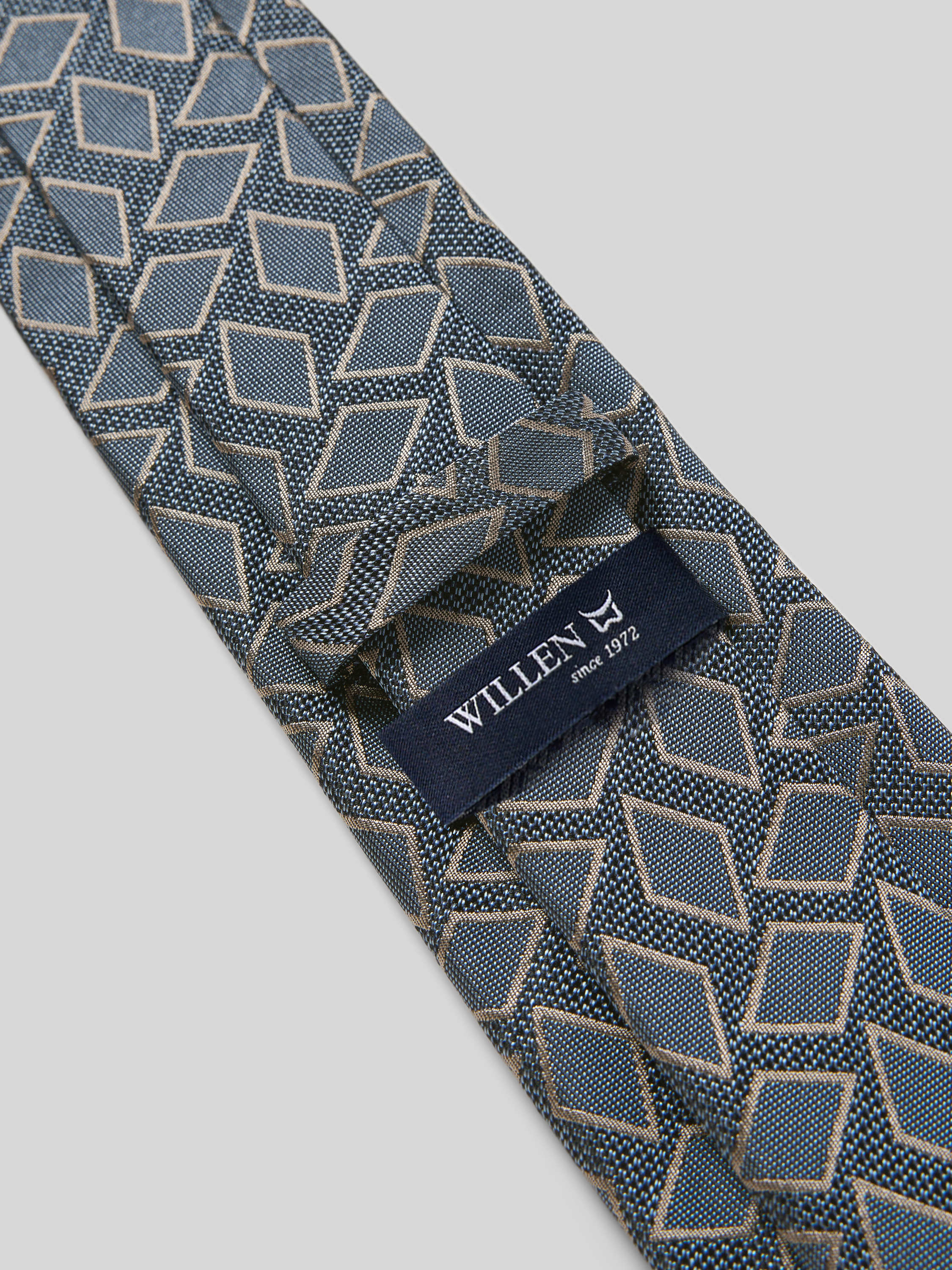 Willen Krawatte aus Seide im Allover-Look (7,5 cm) (blau) online kaufen