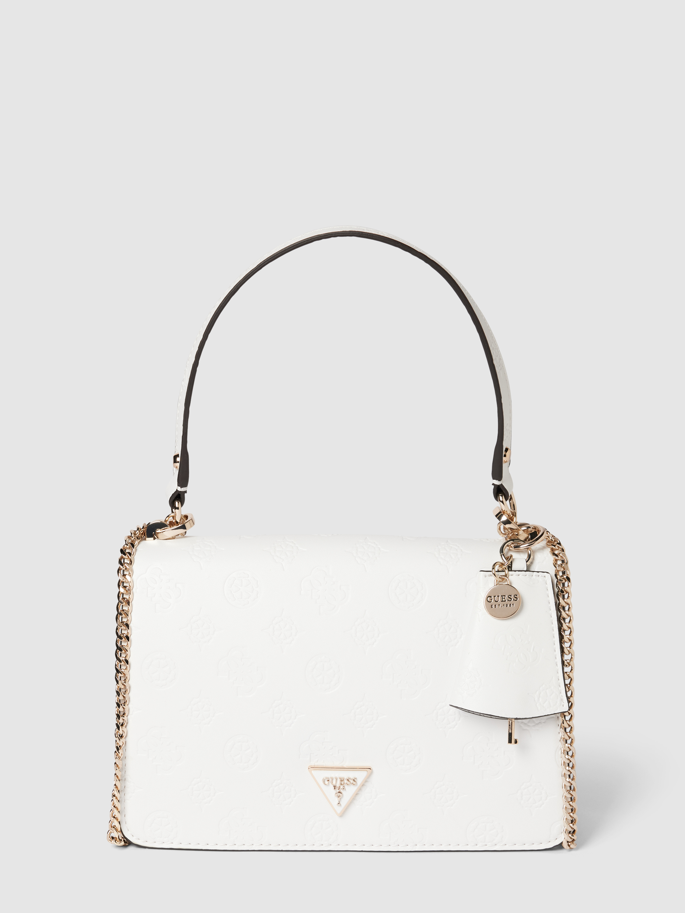 Guess Handtasche mit Label-Detail Modell 'JENA' (weiss) online kaufen