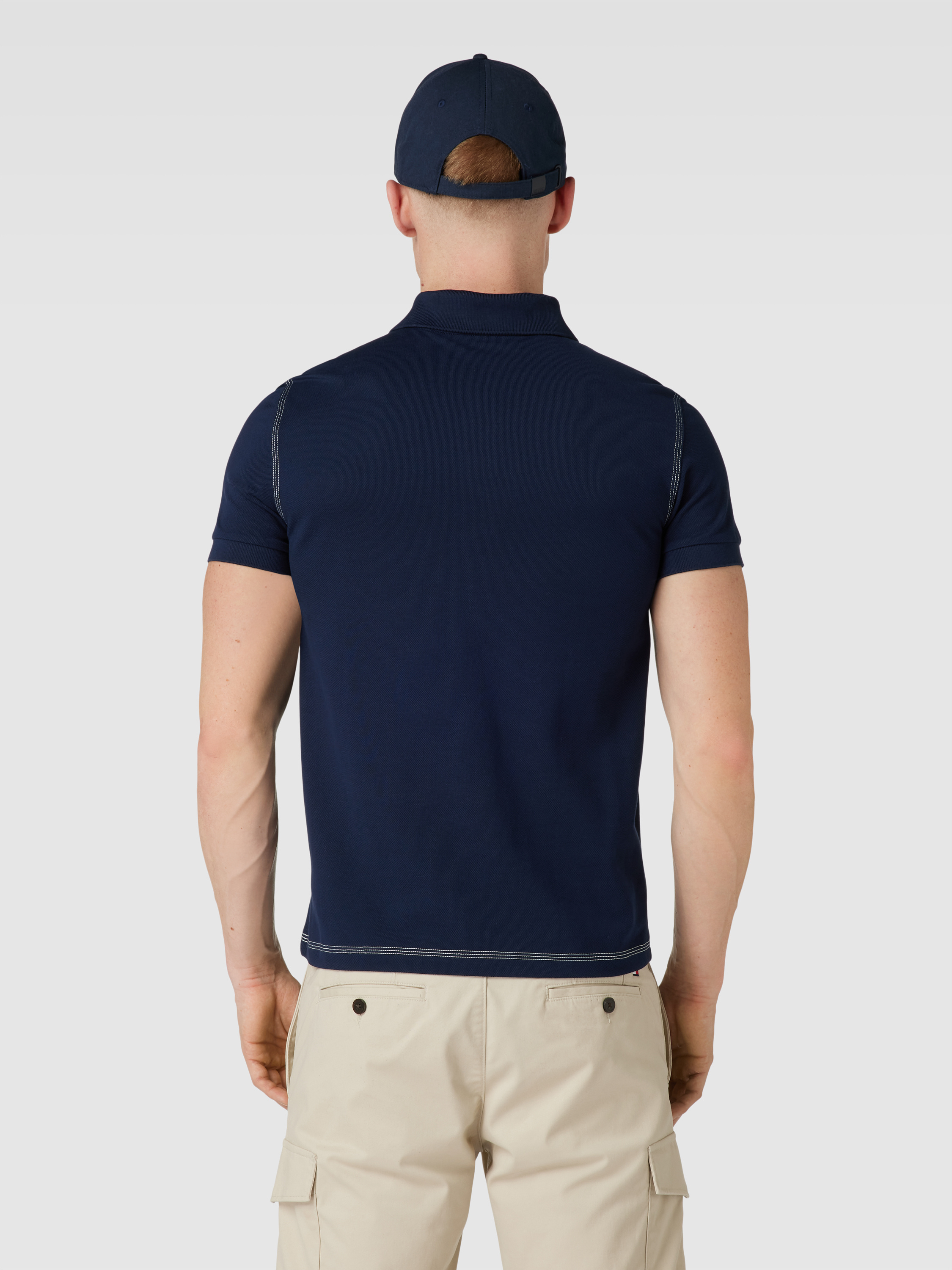 Lacoste Poloshirt mit Label-Print (marine) online kaufen