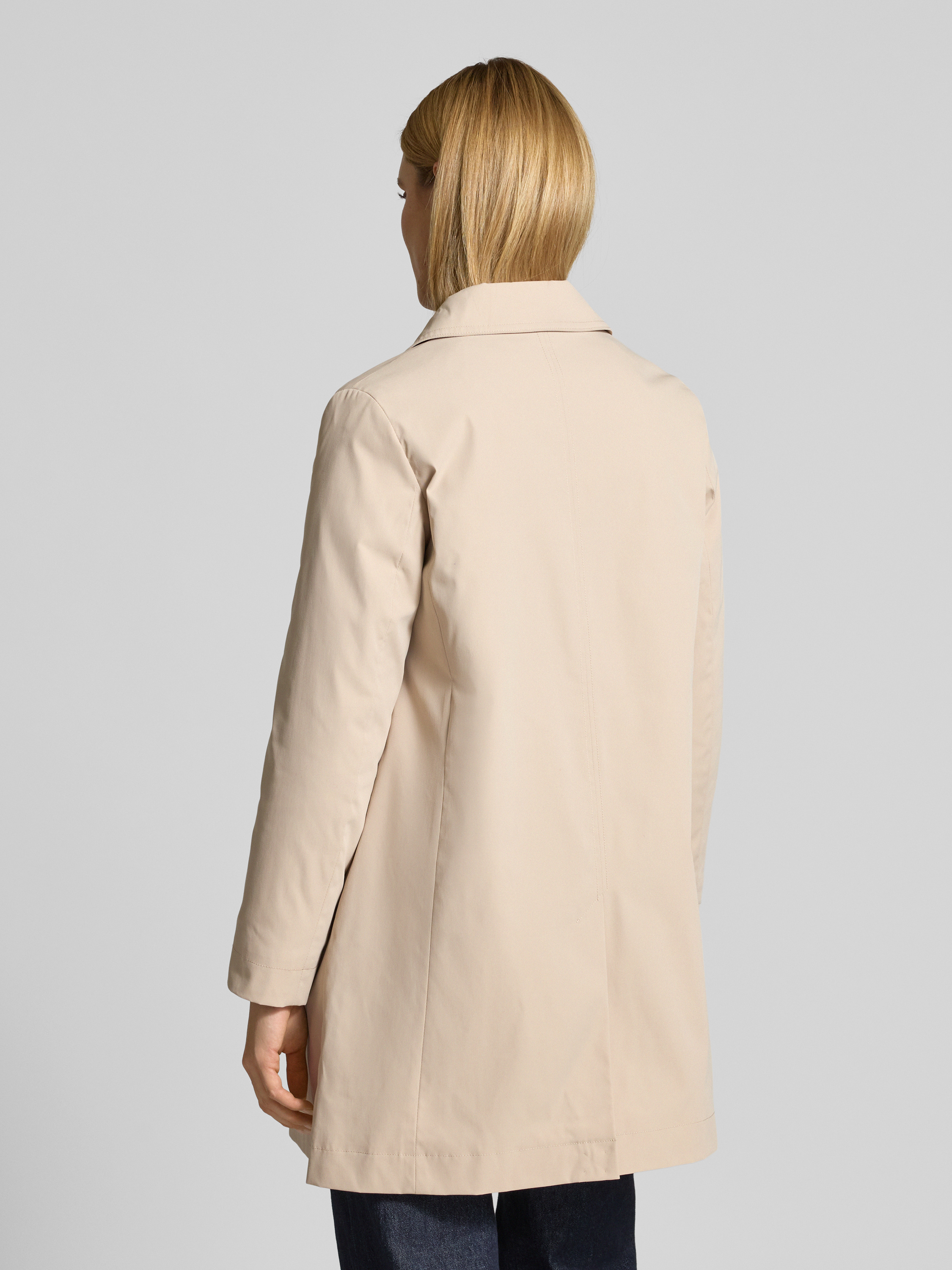 Christian Berg Woman Selection Lange jas met blinde knoopsluiting en ...