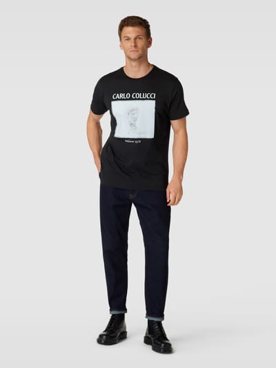CARLO COLUCCI T-Shirt mit Motiv- und Label-Print (black) online kaufen