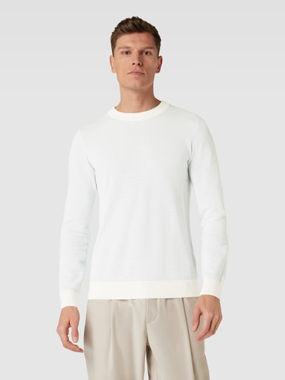 Roy Robson Strickpullover Mit Streifenmuster Hellblau Online Kaufen