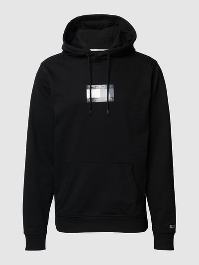 Tommy Jeans Hoodie aus reiner Baumwolle mit Label Detail black online kaufen