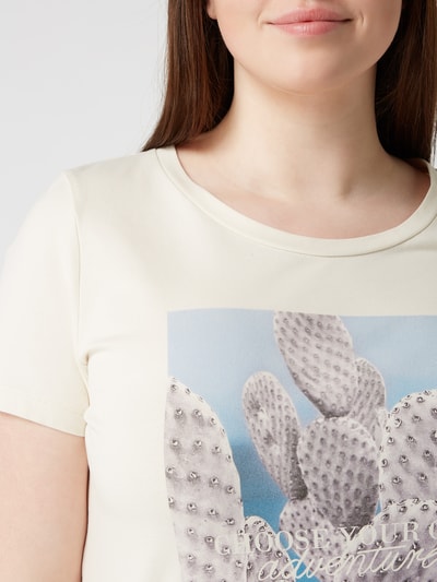 Vero Moda Curve PLUS SIZE T-shirt met statement, model 'Darren' in ecru ...