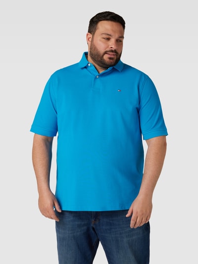 Tommy Hilfiger Big And Tall Plus Size Poloshirt Mit Label Details Bleu