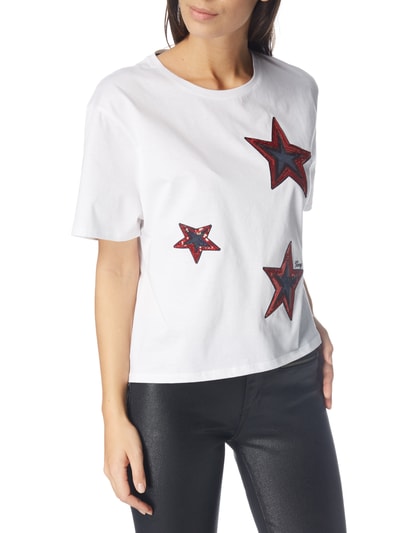 Tommy Hilfiger T Shirt mit Stern Stickereien weiss online kaufen