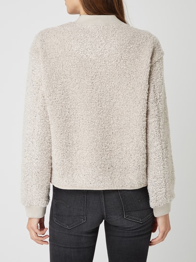 ICHI Jack van bouclé met wol, model 'Gabbie' in zandkleur gemêleerd ...