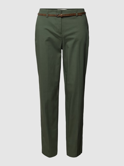 Christian Berg Woman Stoffen broek met verkorte pasvorm in donkergroen ...