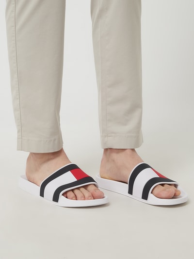 Tommy Hilfiger Slides mit Logo weiss online kaufen