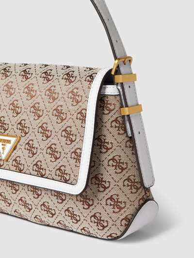 GUESS Handtasche mit Label-Print Modell 'DESIDERIA' (ecru) online kaufen